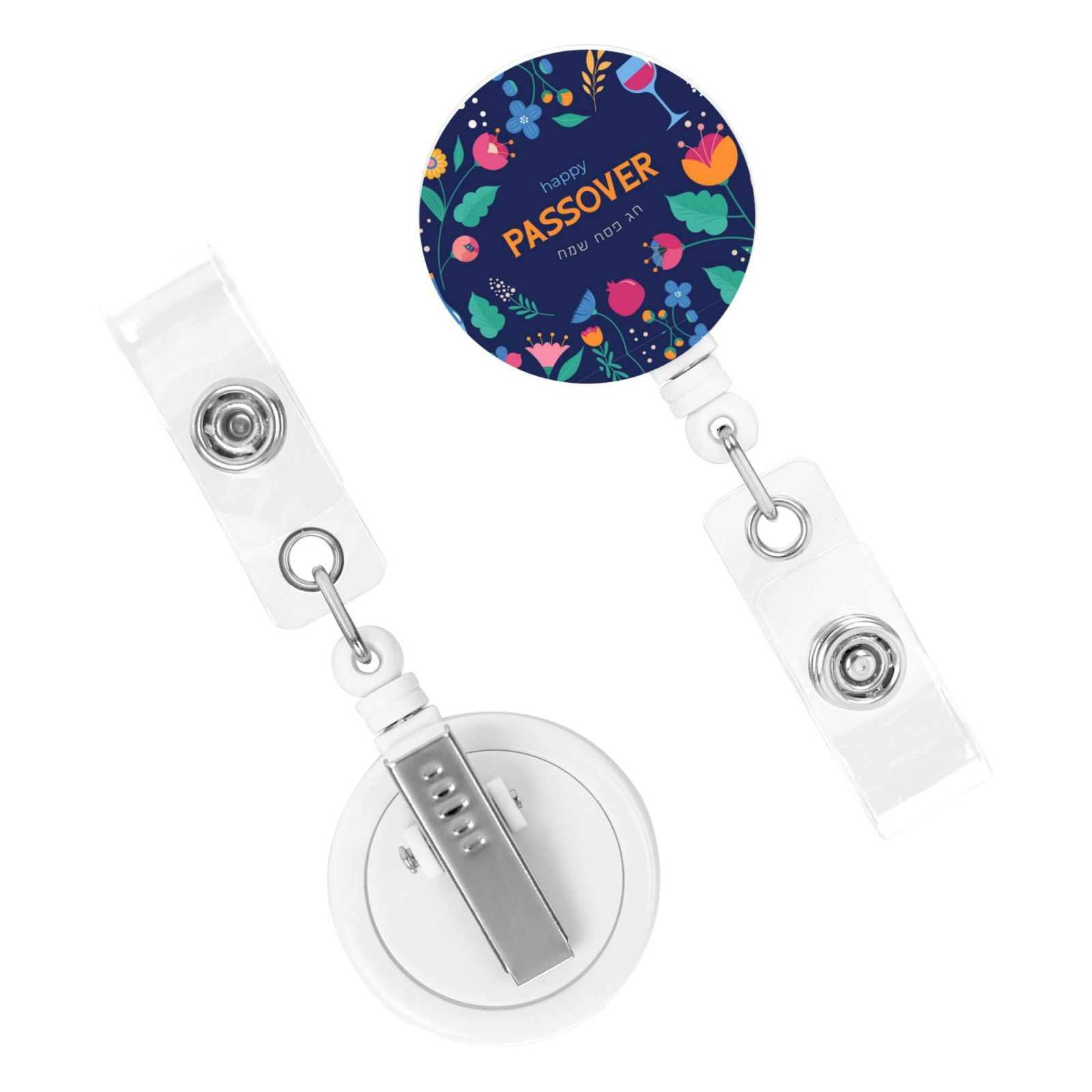 Happy Passover Je-wish Holiday Badge Reel Retractable Badge Clip Id ...