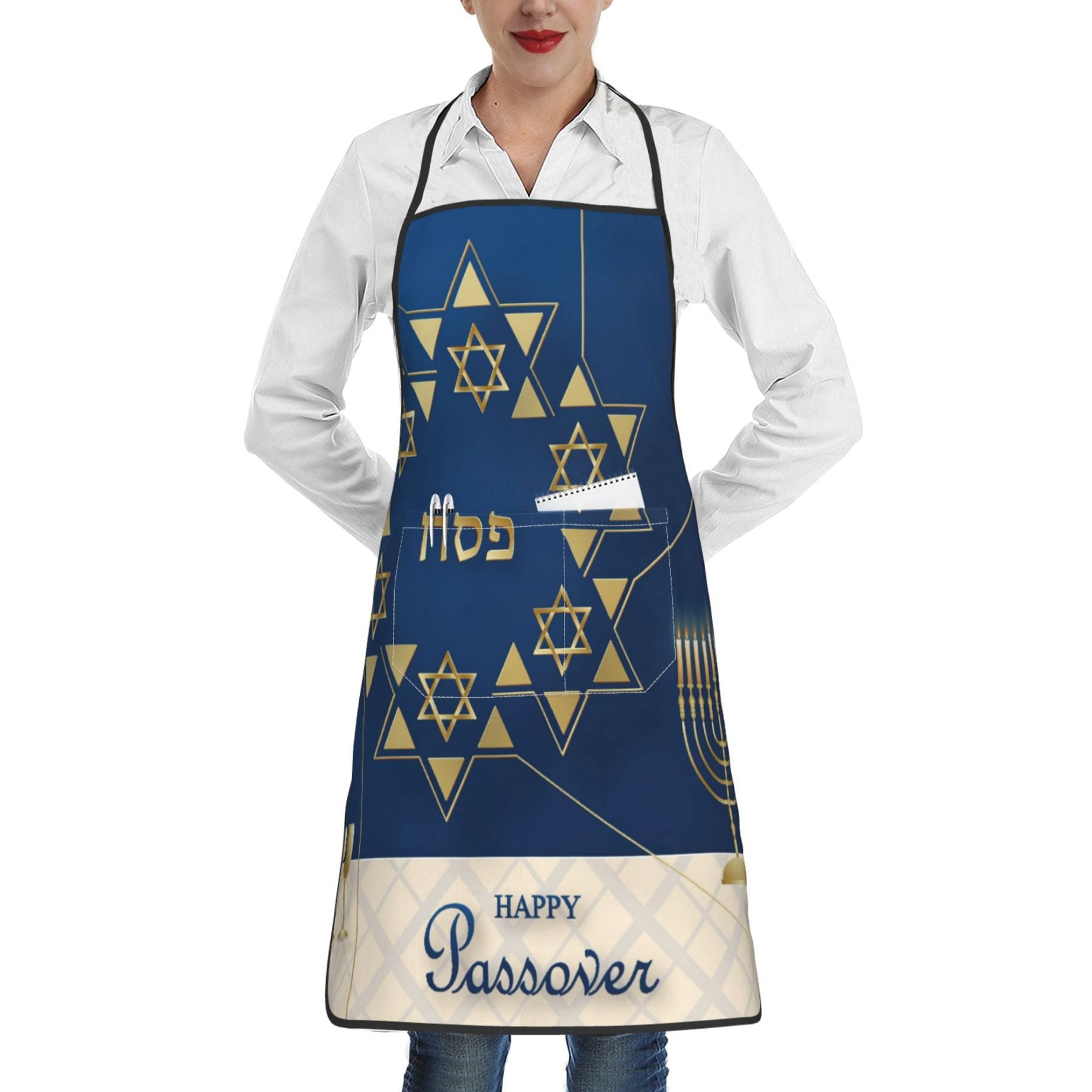Happy Passover Holiday 2024 Aprons for Women Men Waterproof Apron ...