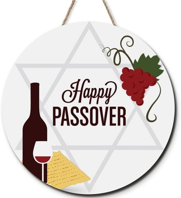 Happy Passover Signs Passover Rustic Wood Hanging Door Sign Passover ...