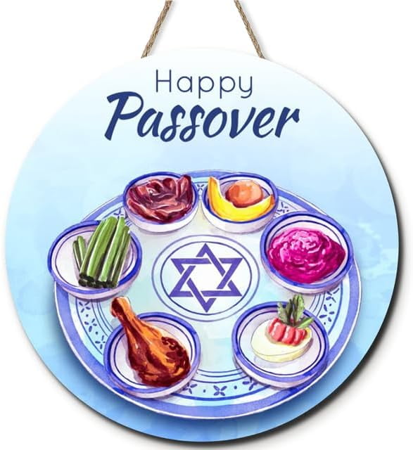 Happy Passover Signs Passover Rustic Wood Hanging Door Sign Passover ...