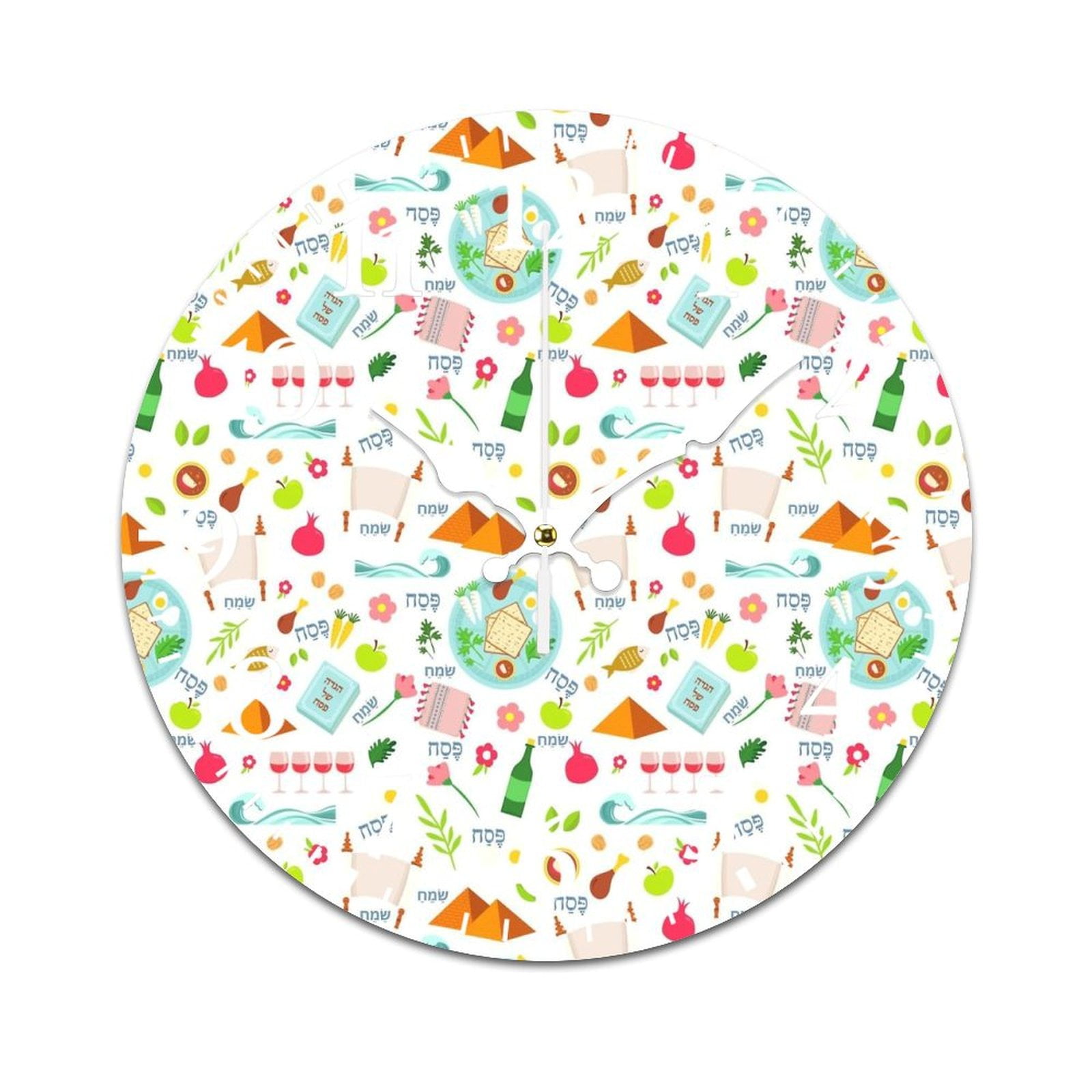 Happy Passover Wall Clock Modern Design Clocks Wall Hanging Home Office ...