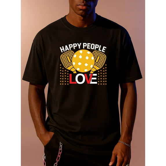 Happy People Love men Exercise 180G 100% Cotton black gym basketball ...