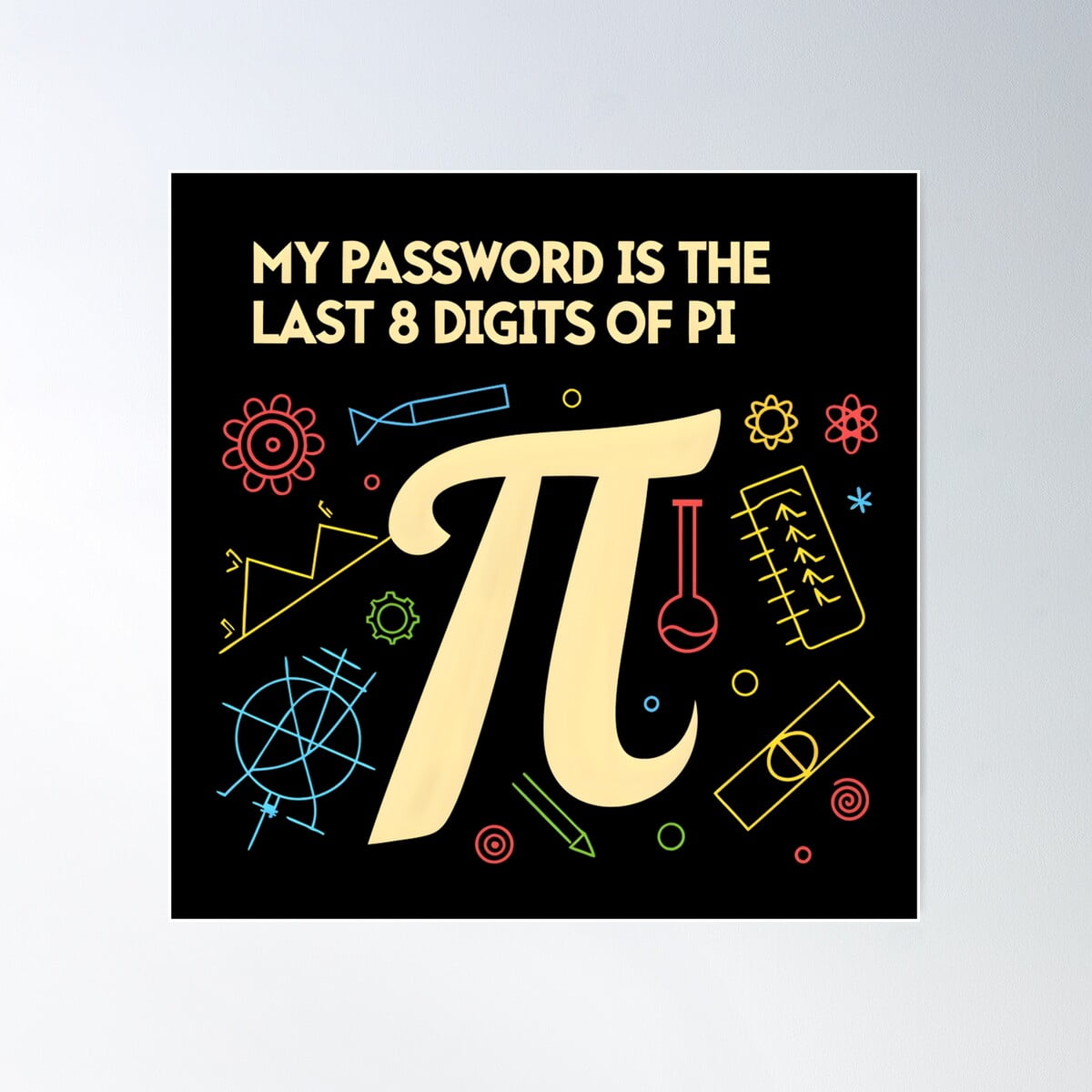 Happy Pi Day 2025 Infinite Pi Password Math Geek Design" Poster Wall ...