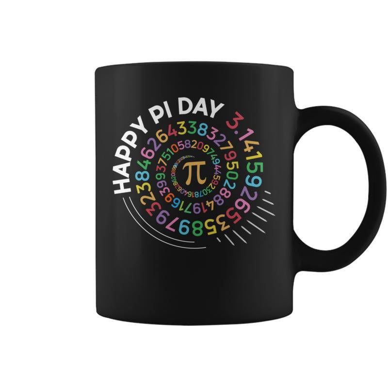 Happy Pi Day Math Teacher Colorful Spiral Pi Numbers 314 Coffee Mugs ...