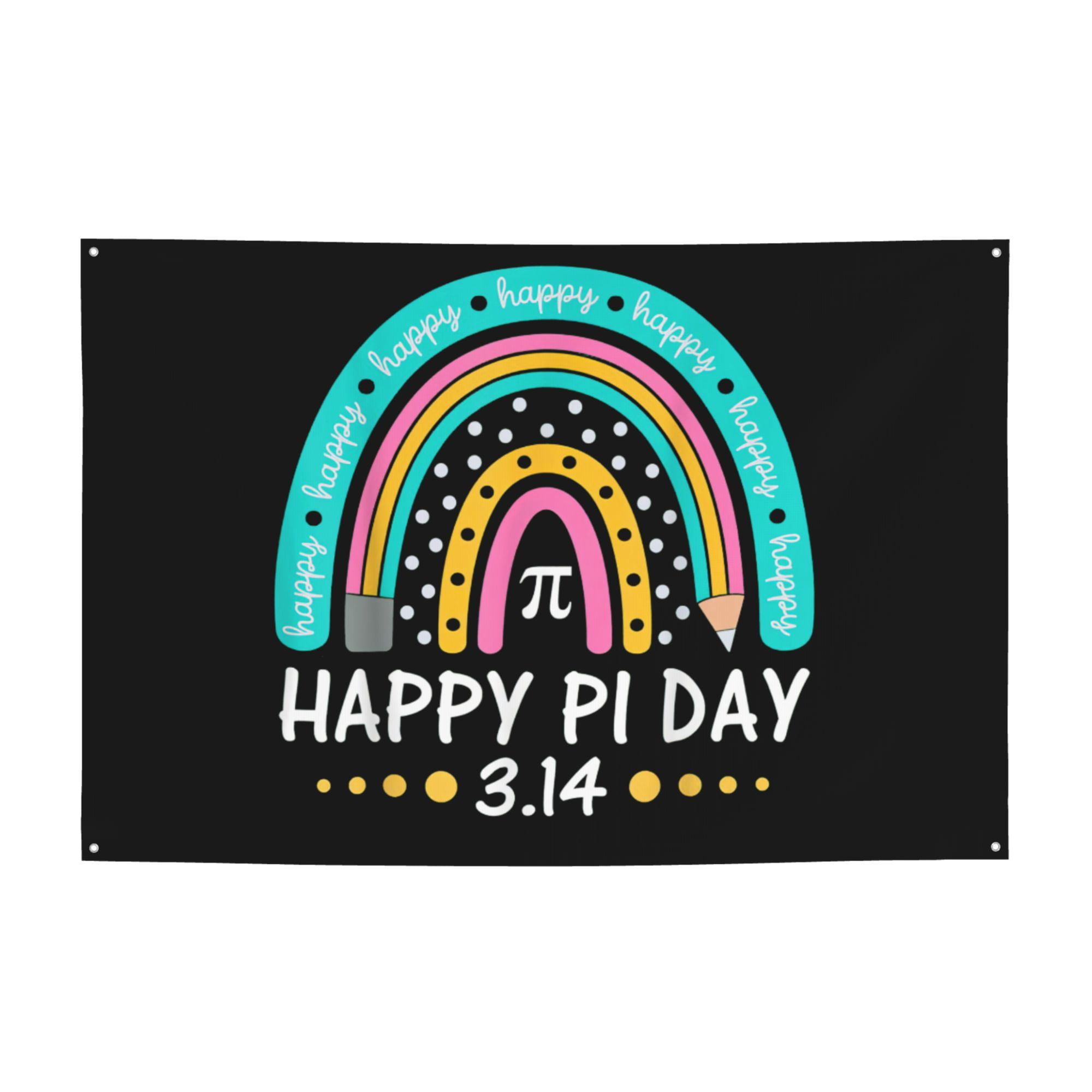 Happy Pi Day Mathematic Math Teacher Gift Rainbow Holiday Banner 47*71 ...