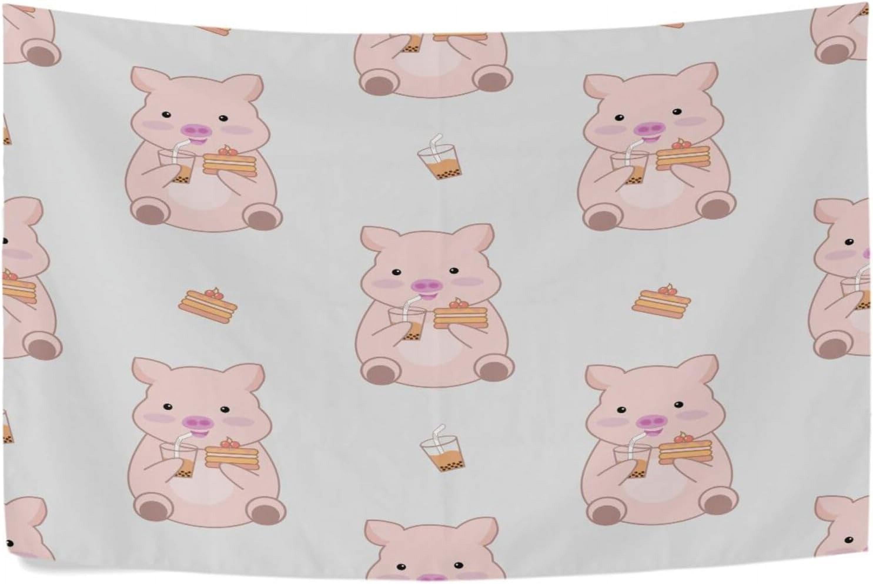 Happy Pig Tapestry Wall Hanging Tapestries Happy Colorful Hippie ...
