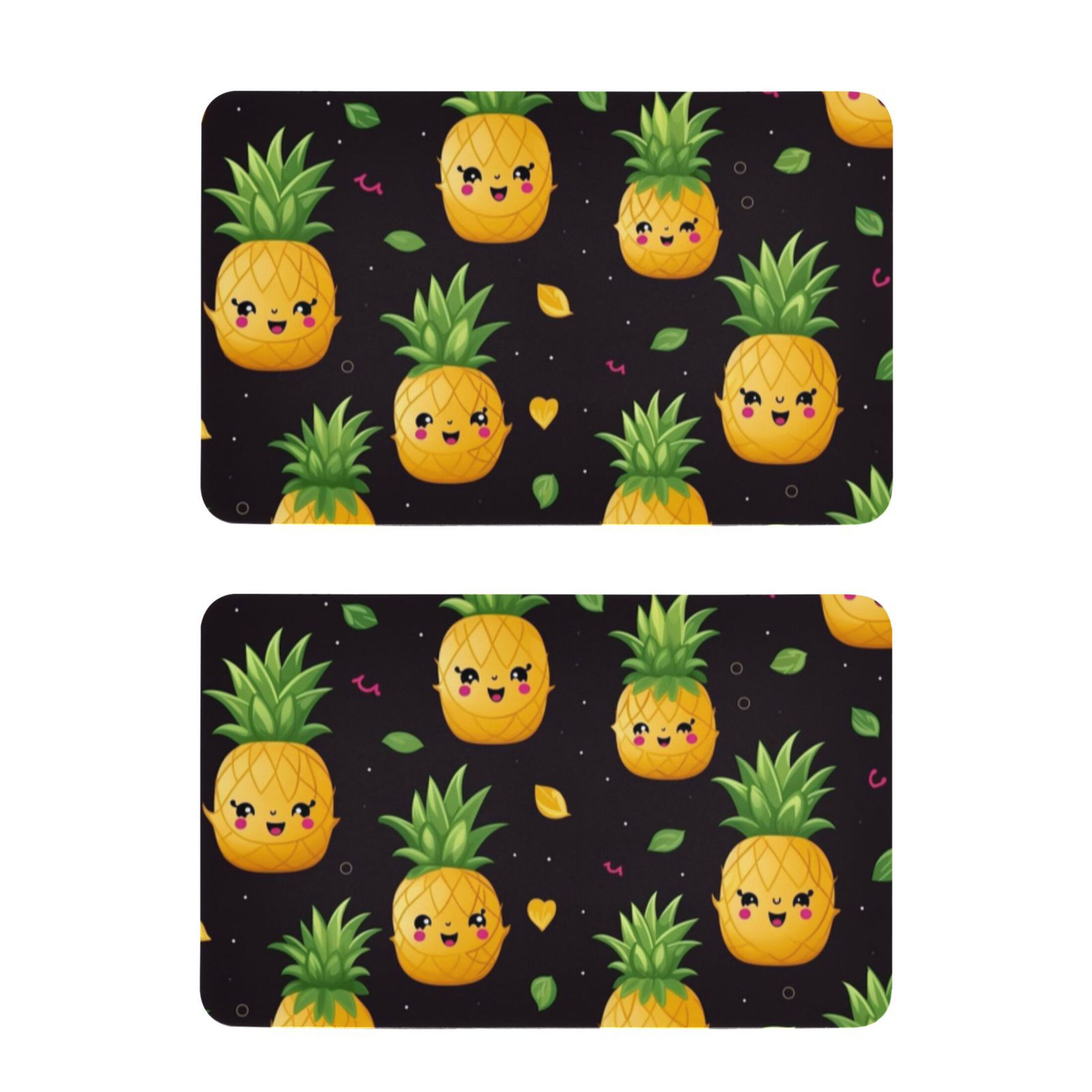 Happy Pineapple Refrigerator Magnet Stickers Square Fridge Magnetic for ...