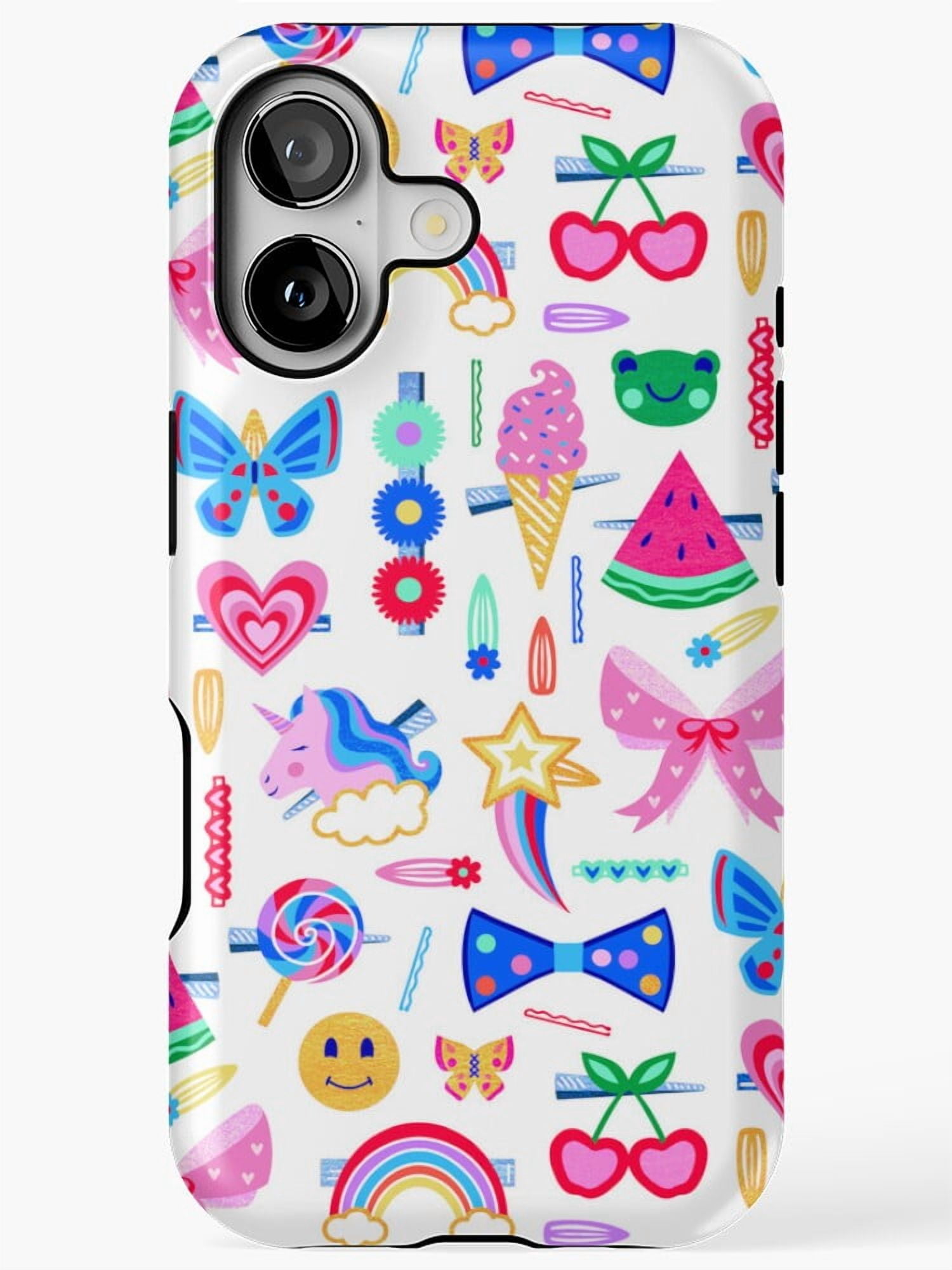 Happy Place Hair Clips Retro Phone Case for iPhone 11 12 13 14 15 16 17 ...