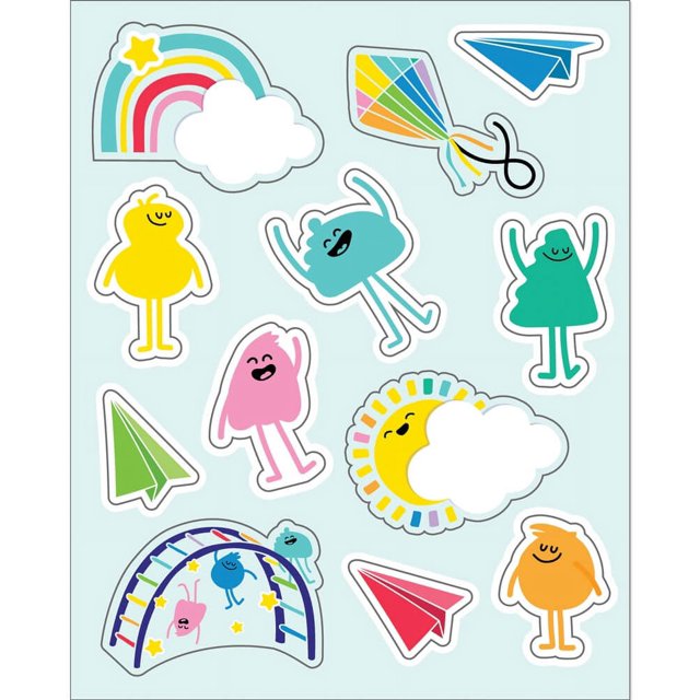 Happy Place Shape Stickers, Pack of 72 - Walmart.com
