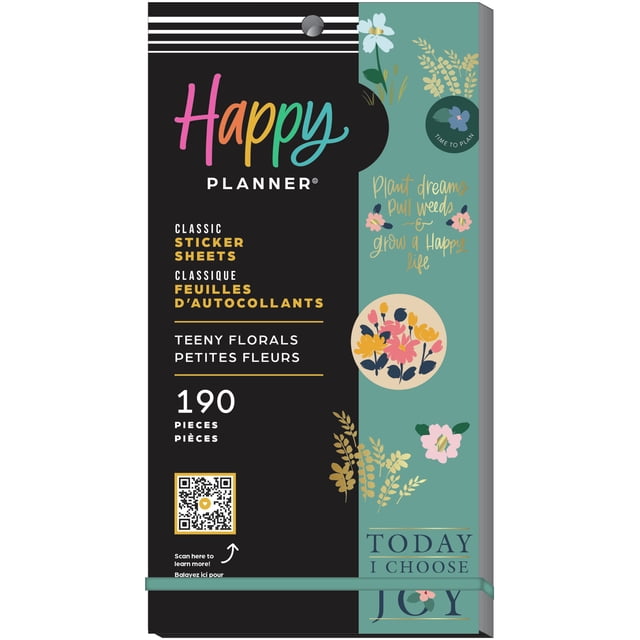 Happy Planner 10 Sheet Sticker Value Pack, 190 Stickers, Paper & Foil ...