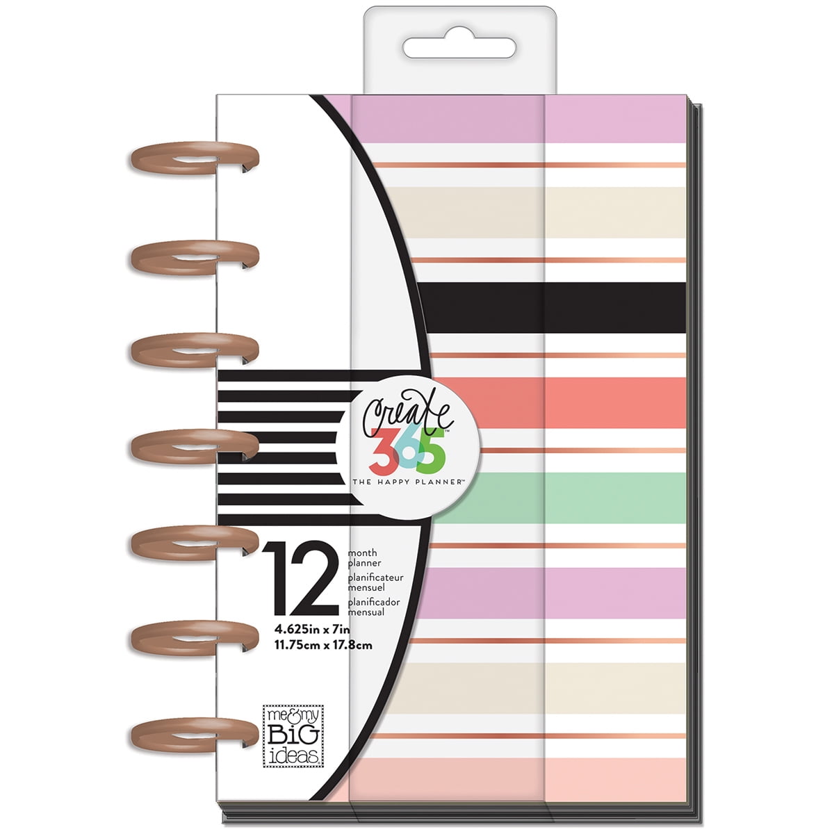 Happy Planner 12-Month Undated Mini Planner 5.125"X7.5"-Lovely Pastels ...