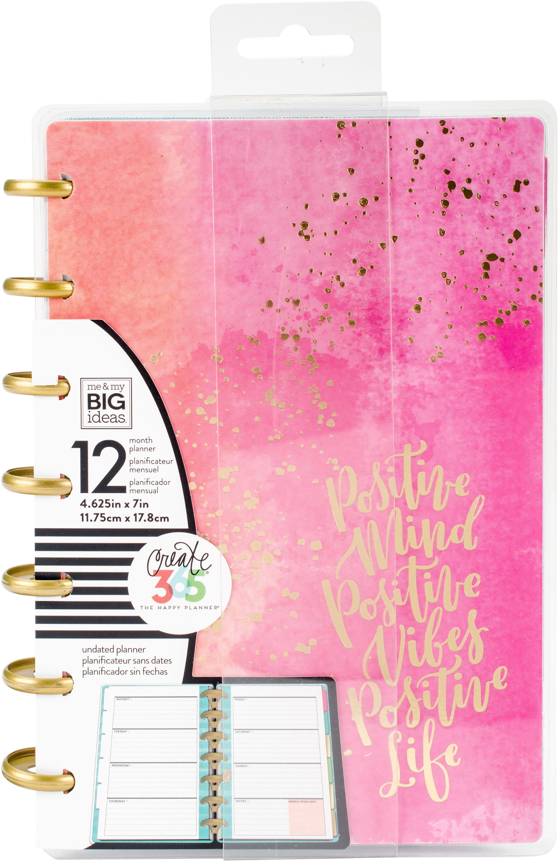 Happy Planner 12-Month Undated Mini Planner 5.125" x 7.5" Live Loud ...