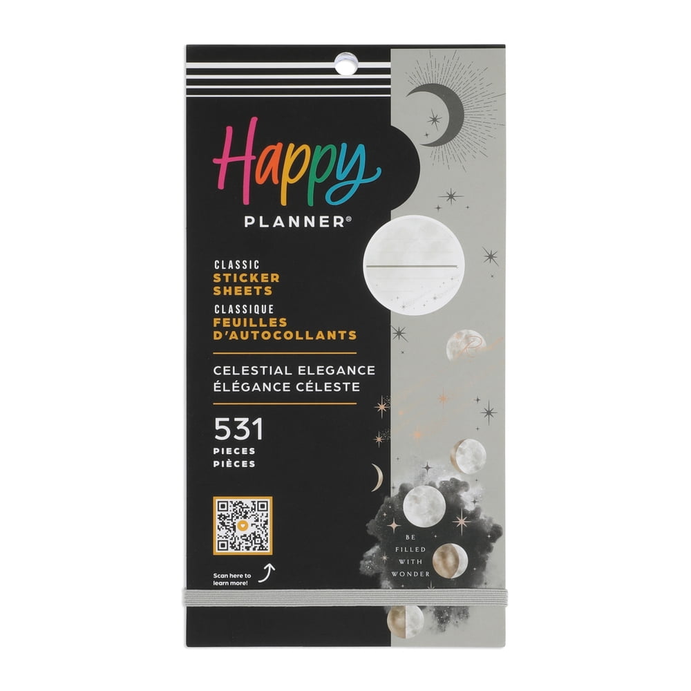 Happy Planner 30 Sheet Value Sticker Pack, Celestial Elegance Theme ...