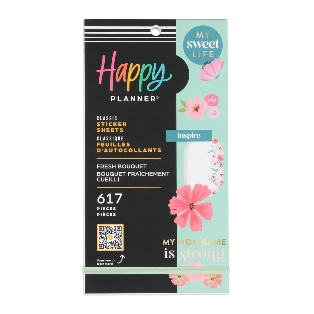 Happy Planner 30 Sheet Value Sticker Pack, Fresh Bouquet Theme, 617 ...