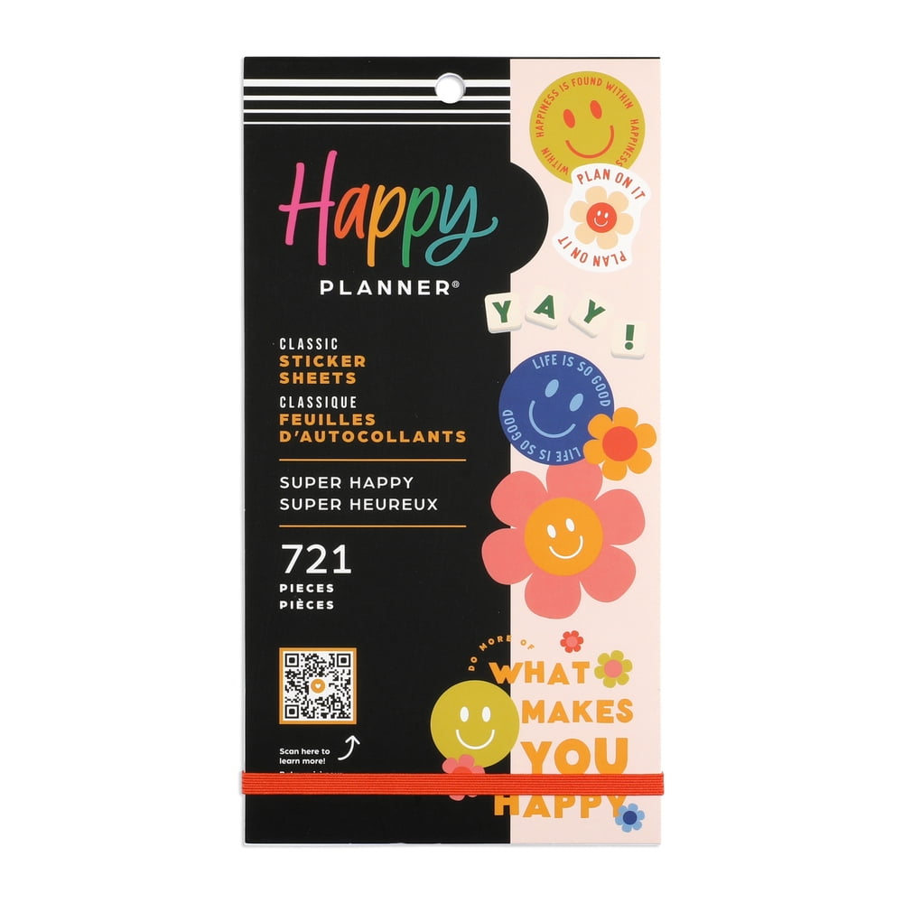 Happy Planner 30 Sheet Value Sticker Pack, Supper Happy, 721 Stickers ...