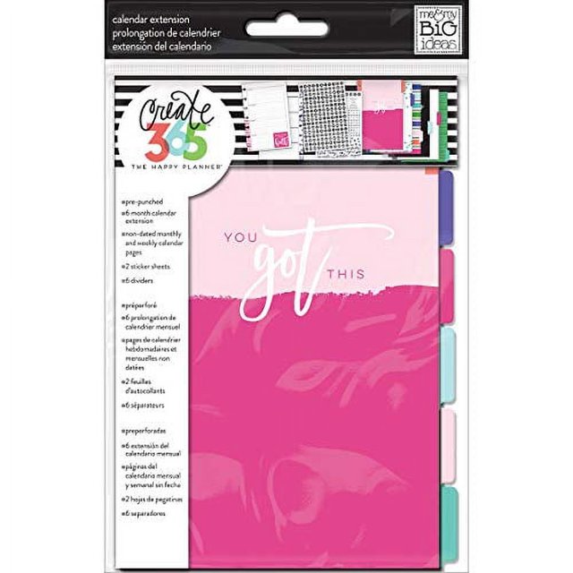Happy Planner 6-Month Undated Mini Planner Extension Pack-You Got This ...