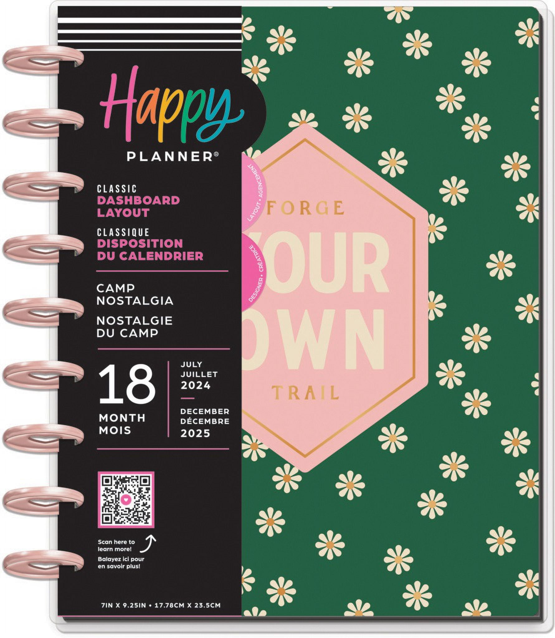 Happy Planner Classic 18-Month Planner-Camp Nostalgia; July '24 - Dec ...
