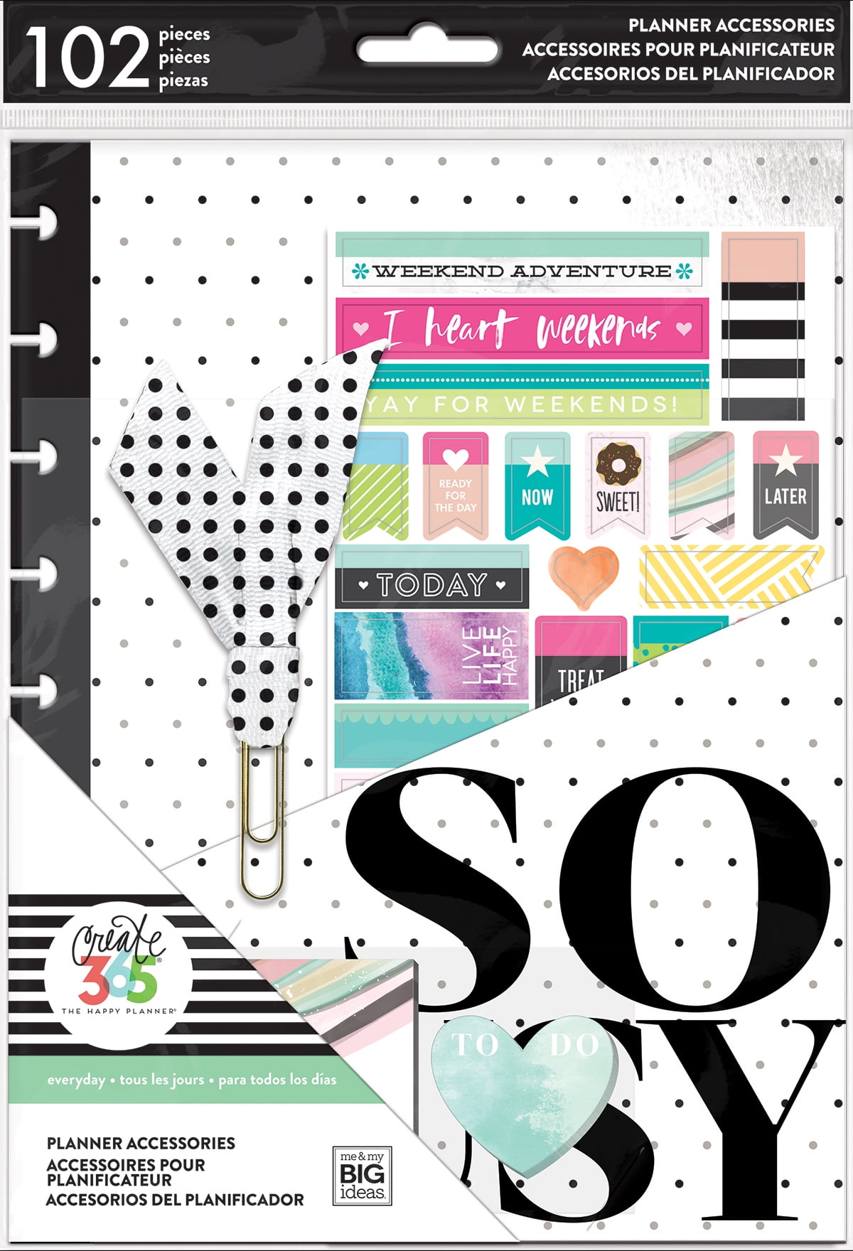 Happy Planner Classic Accessories 102/Pkg-Happy Life - Walmart.com