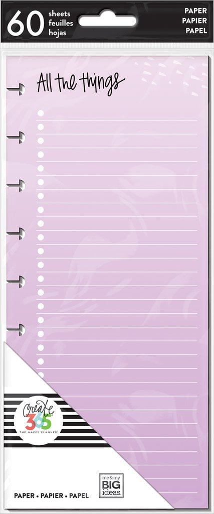 Happy Planner Medium Half Sheet Fill Paper 60/Pkg-Color Paper - Walmart.com