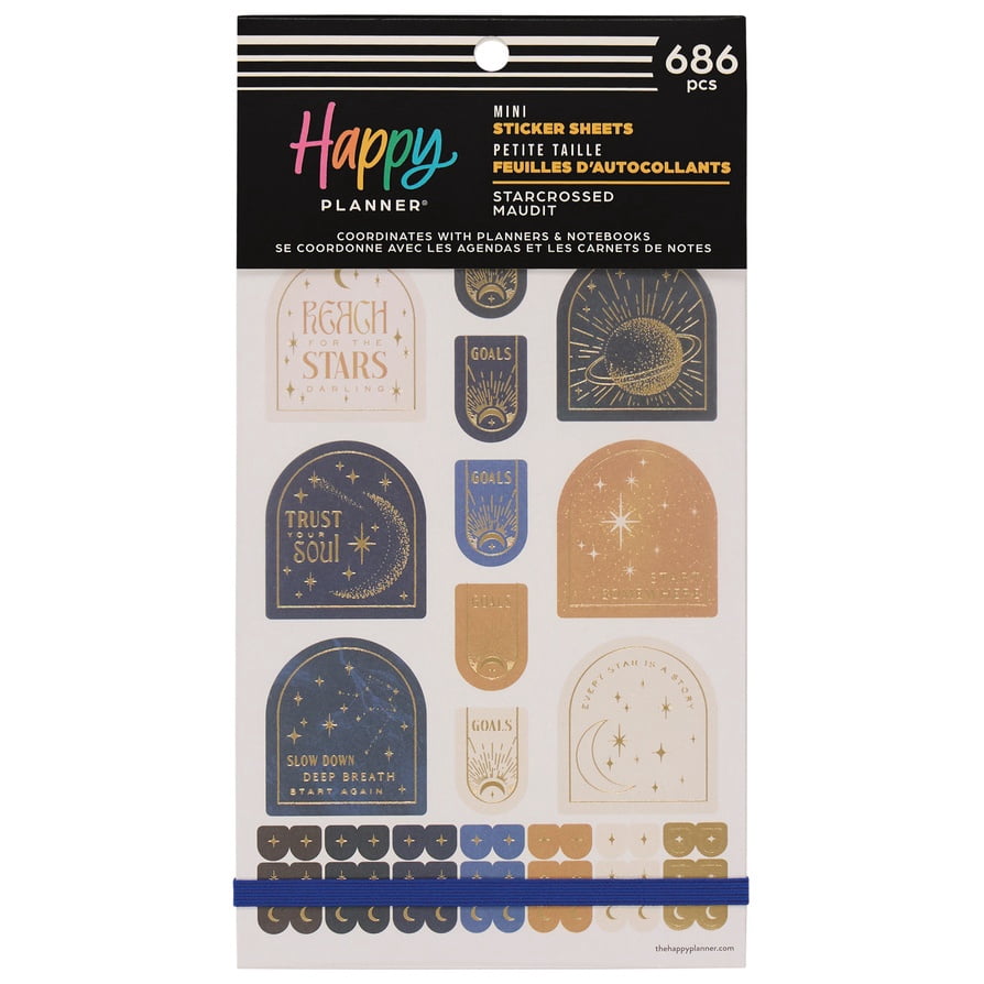 Happy Planner Mini Sticker Value Pack 30/Sheets-Starcrossed - Walmart.com
