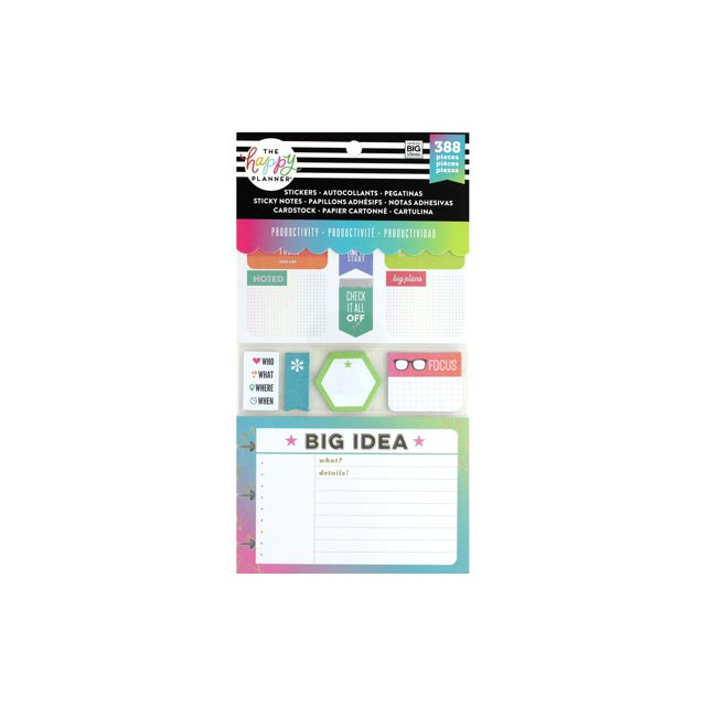 Happy Planner Note Cards/Sticky Note Multi Pack-Productivity, 388/Pkg ...