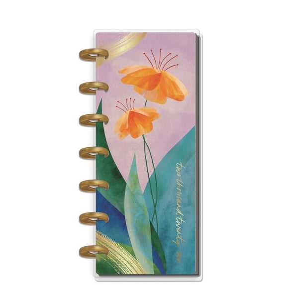 Happy Planner Skinny Mini 12 Month Disc Bound Dated Planner-Floral ...