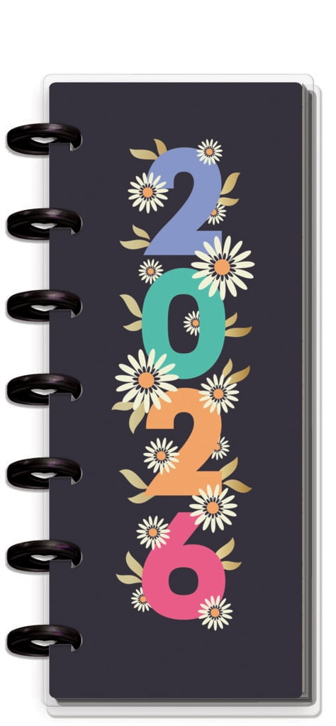 Happy Planner Skinny Mini 12 Month Disc Bound Dated Planner-Florescent ...