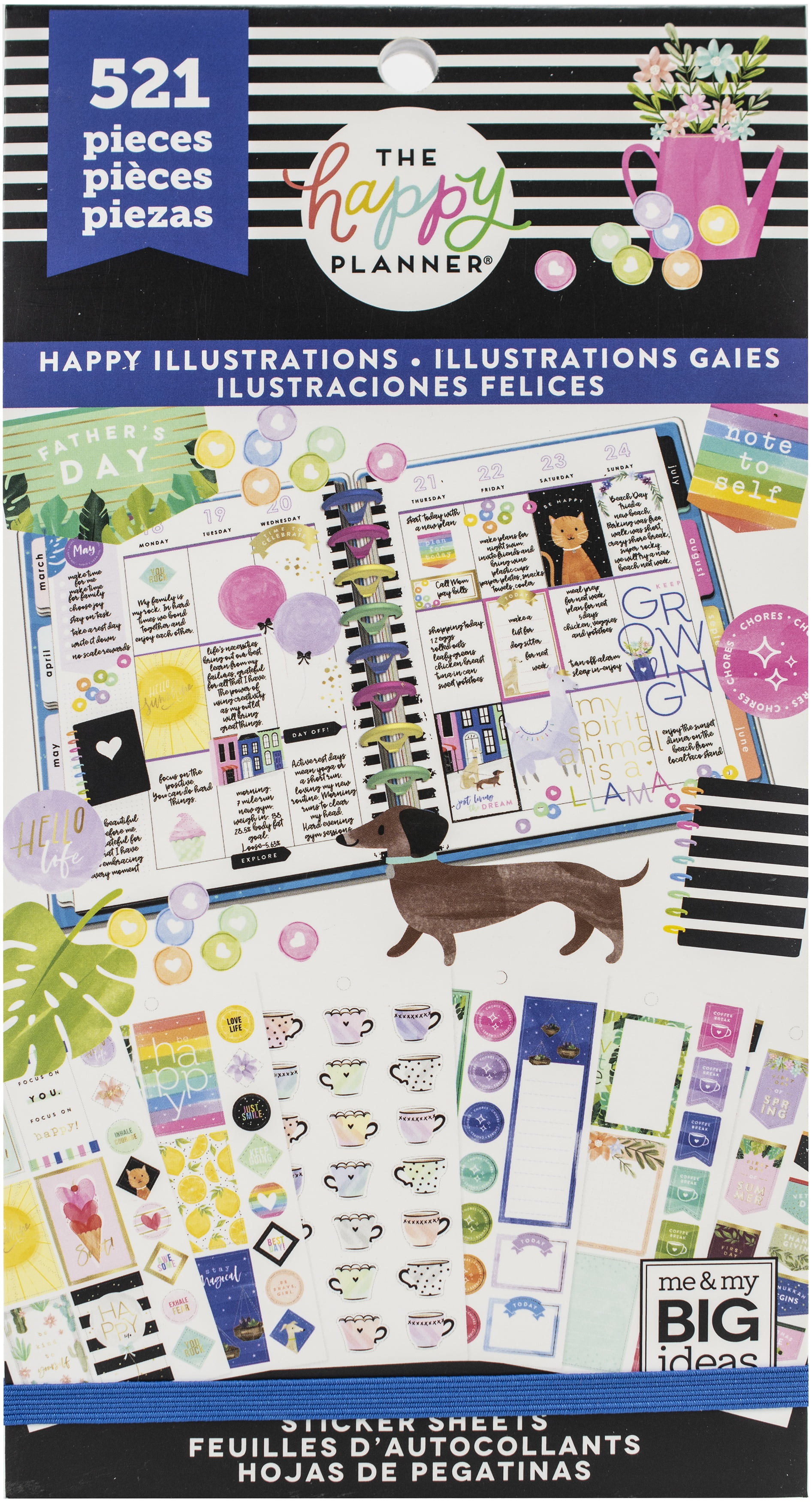 Happy Planner Sticker Value Pack-Happy Illustrations, 521/Pkg - Walmart.com