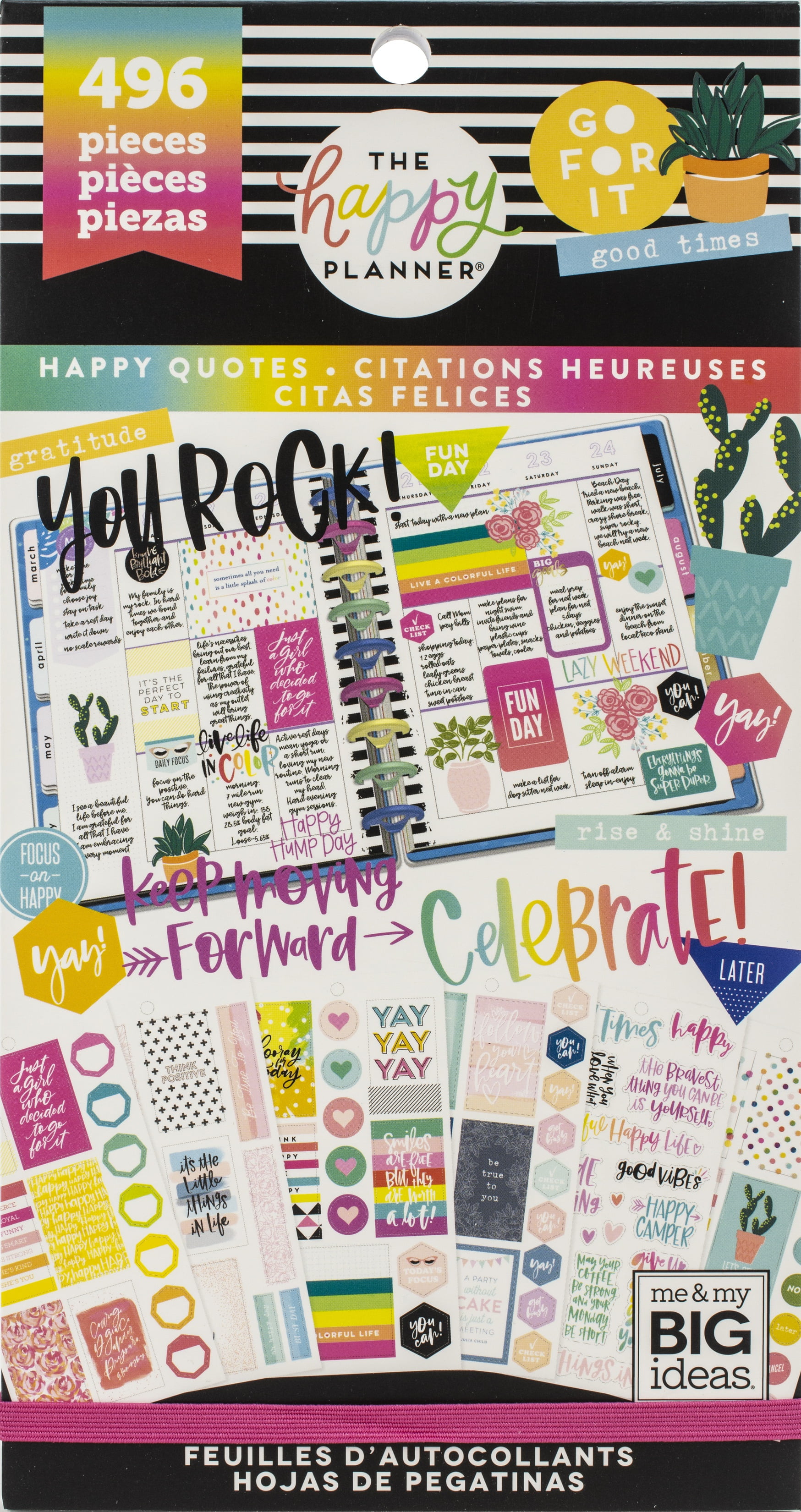 Happy Planner Sticker Value Pack-Happy Quotes, 496/Pkg - Walmart.com