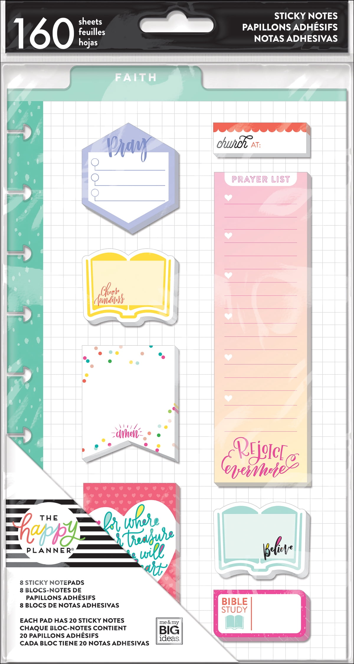Happy Planner Sticky Notes 160/Pkg Faith - Walmart.com