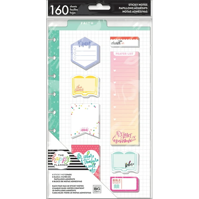 Happy Planner Sticky Notes 160/Pkg Faith - Walmart.com