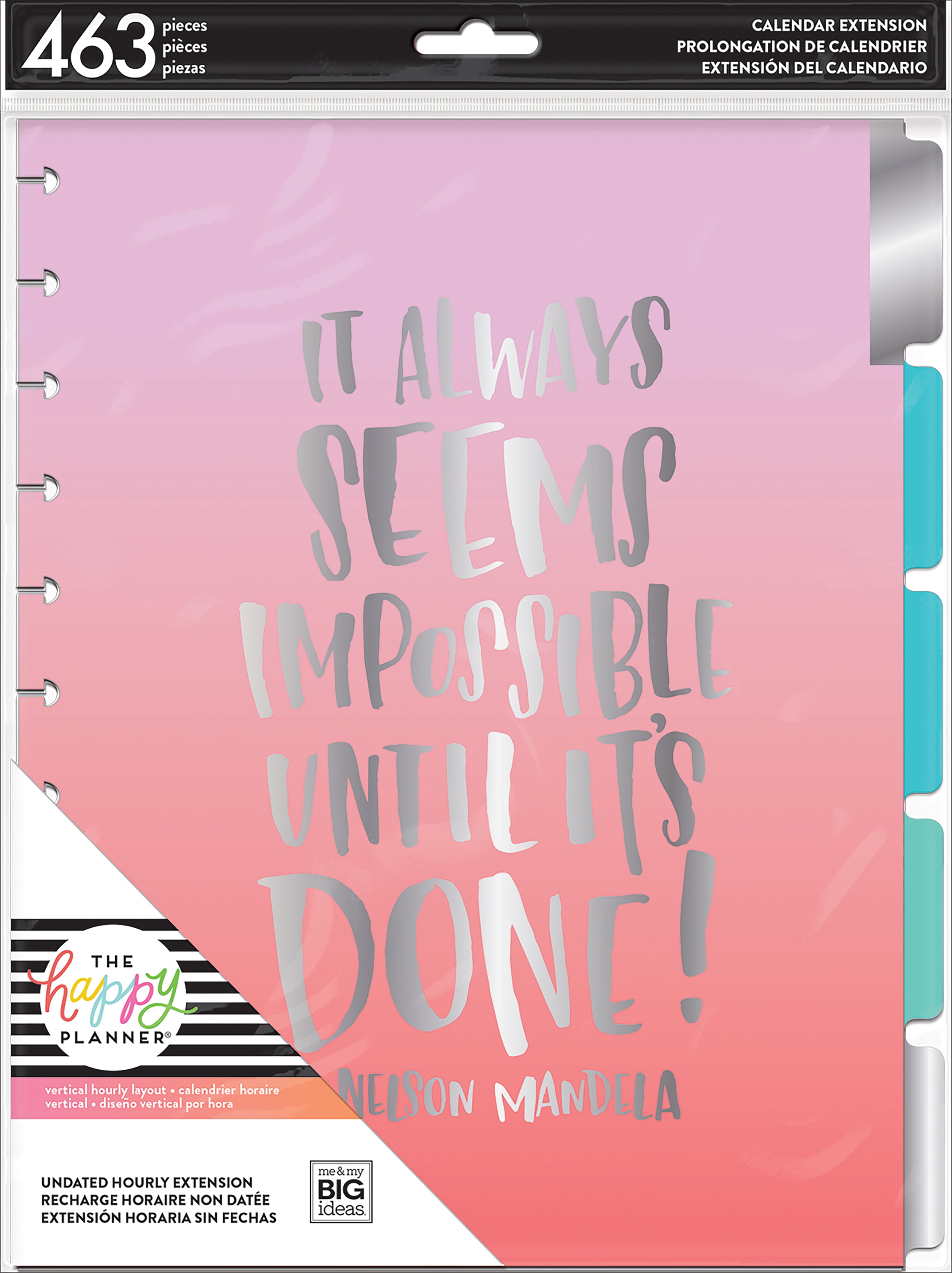 Happy Planner Undated Big Planner Extension Pack-Hourly - Walmart.com