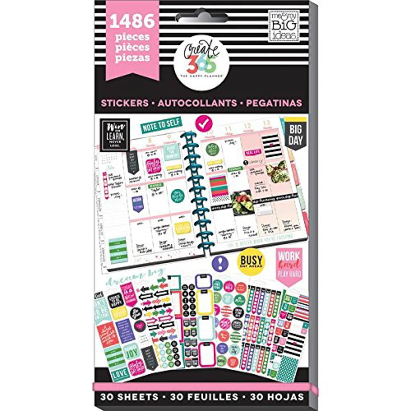 Happy Planner Classic Sticker Book - Everyday Plans Value Pack, 1486 ...