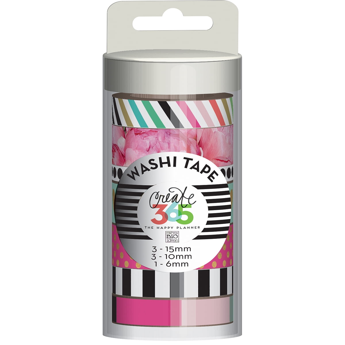 Happy Planner Washi Tape 7/Pkg-Peony Floral - Walmart.com