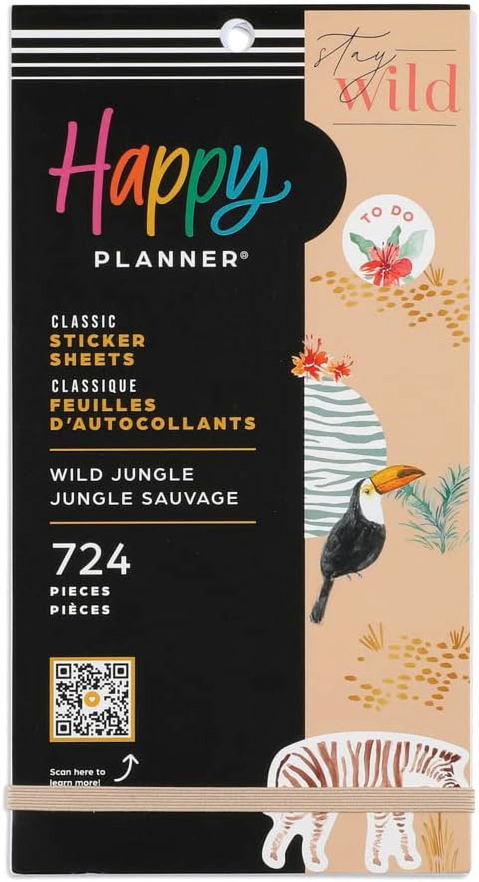 Happy Planner Wild Jungle Sticker Book 724 pcs - Walmart.com