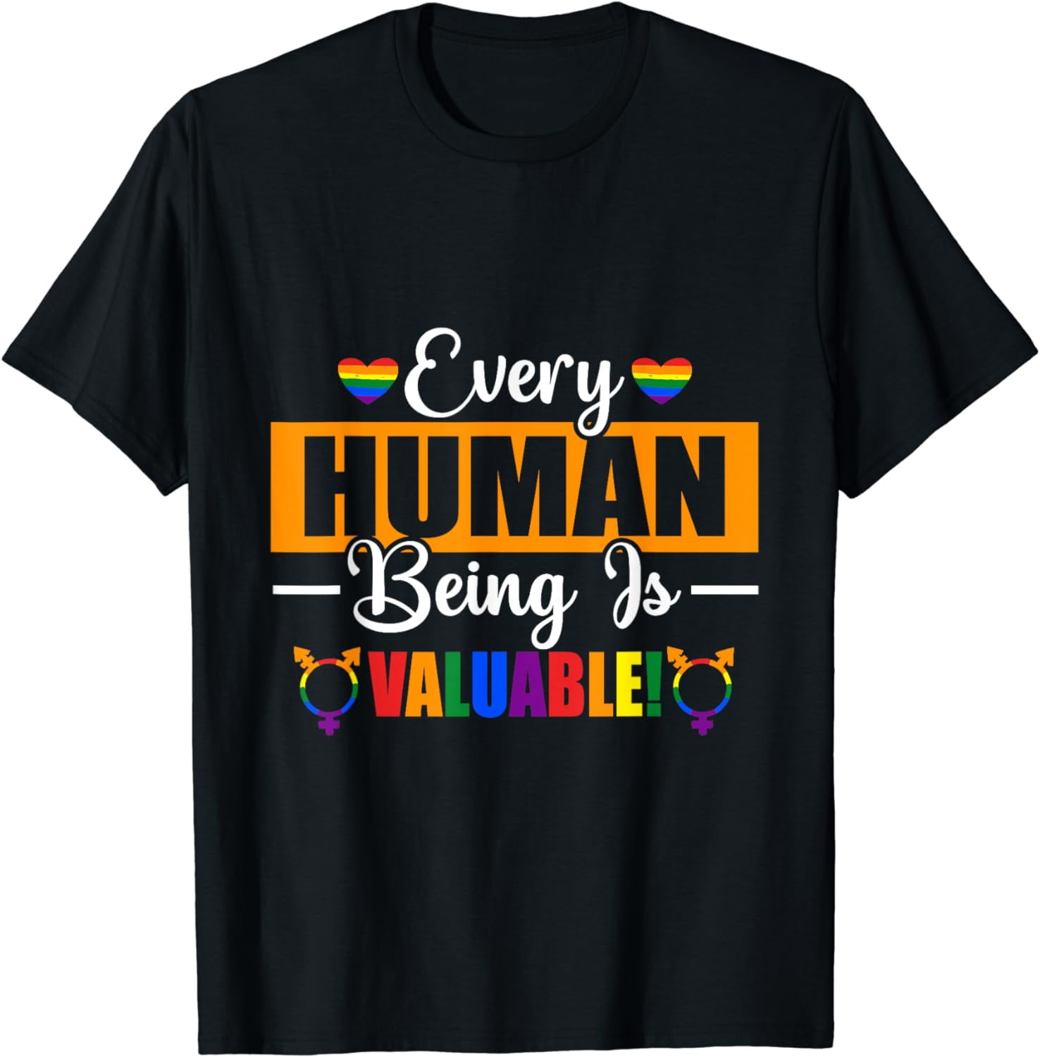 Happy Pride Month Rainbow Flag Design for Proud Ally T-Shirt - Walmart.com