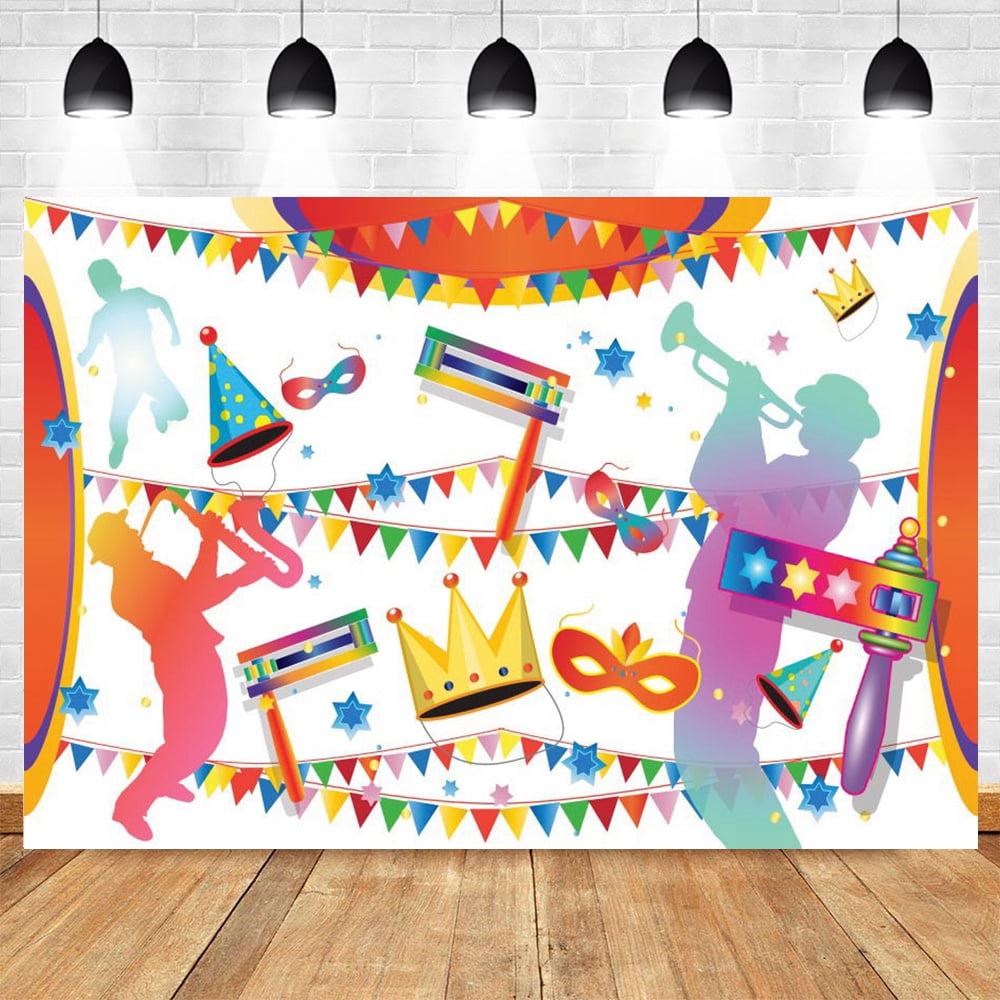 Happy Purim Carnival Festivals Party Backdrop Photographic Jewish Baby ...