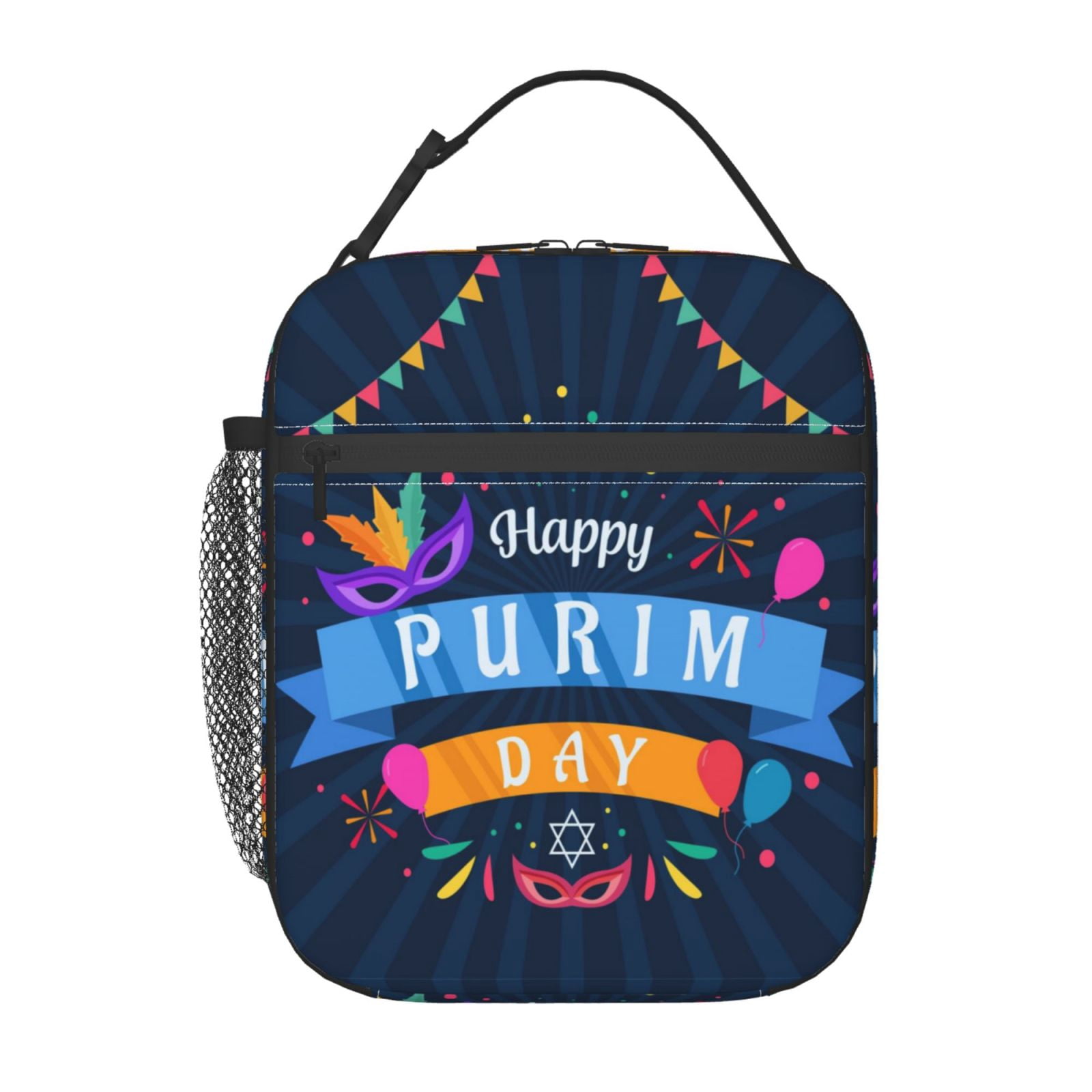 Happy Purim Day Jewish Holiday Carnival Portable Lunch Bag Reusable ...