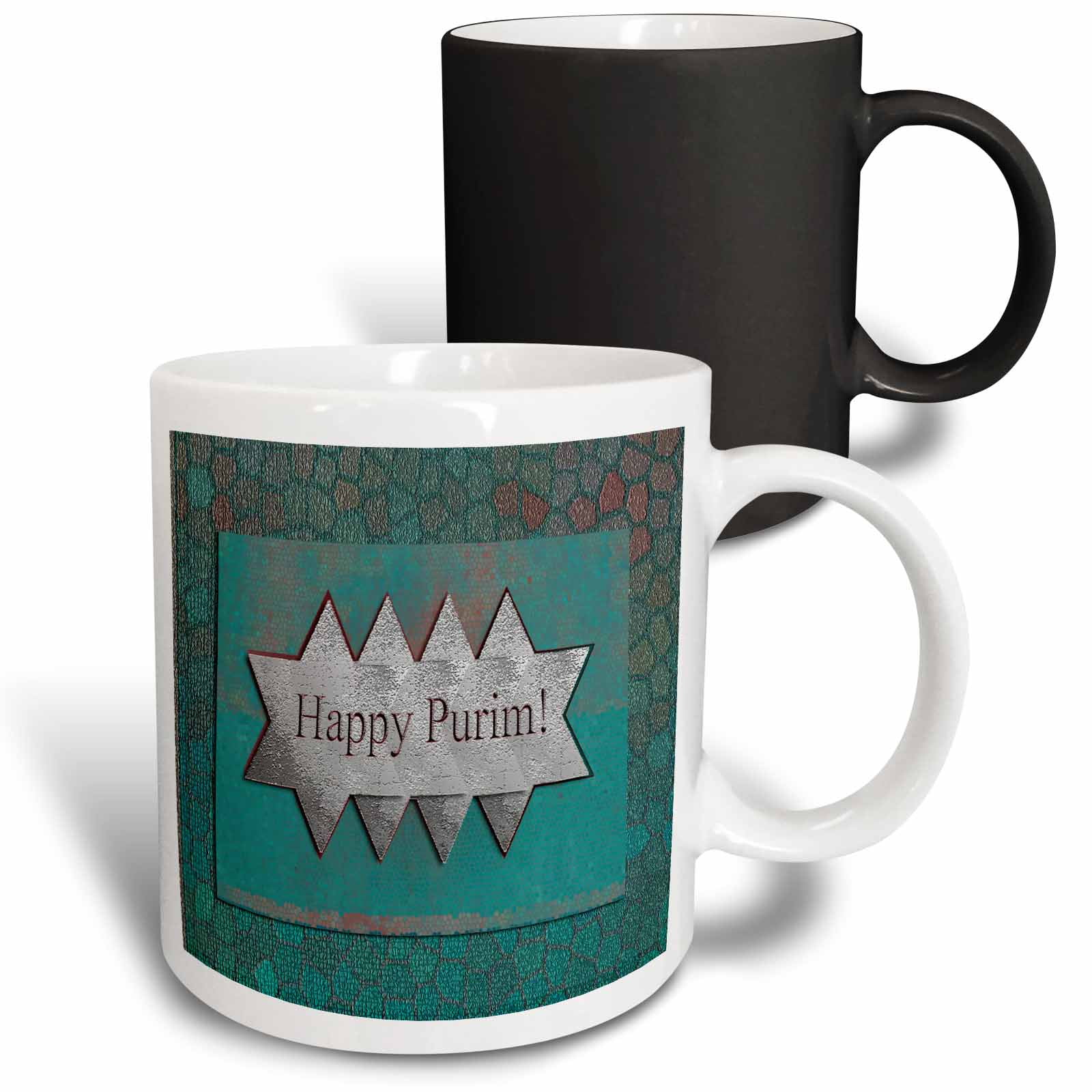 3drose, Happy Purim, Stars of David, 11oz Magic Transforming Mug ...