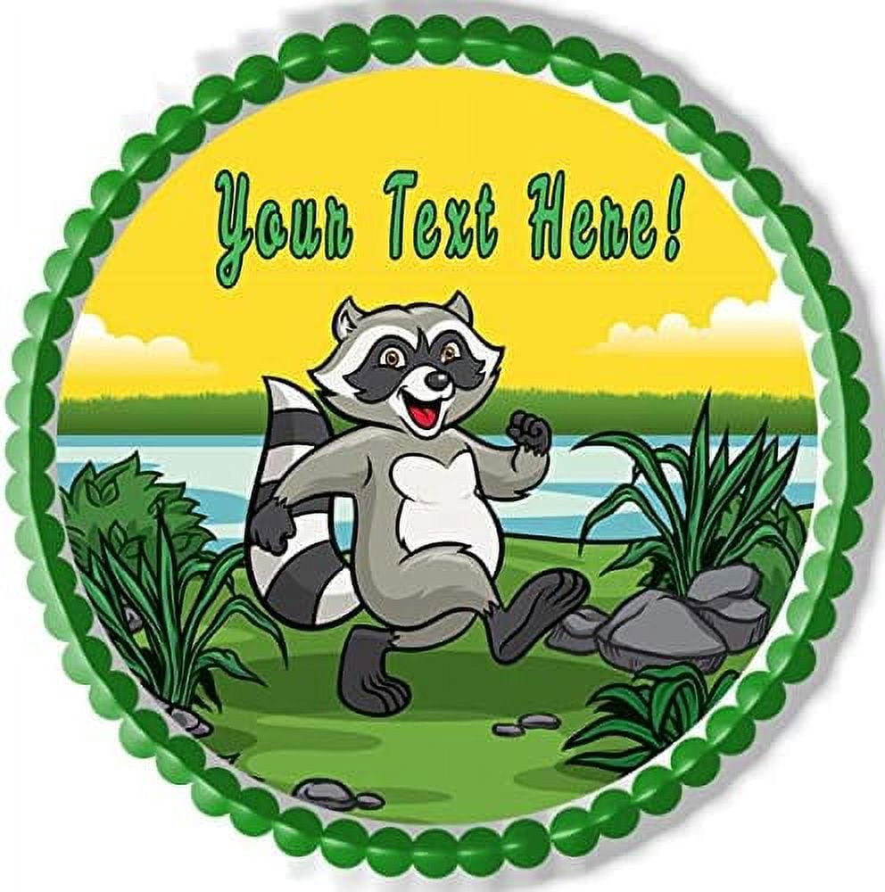 Happy Raccoon - Topper - 6" round - Walmart.com