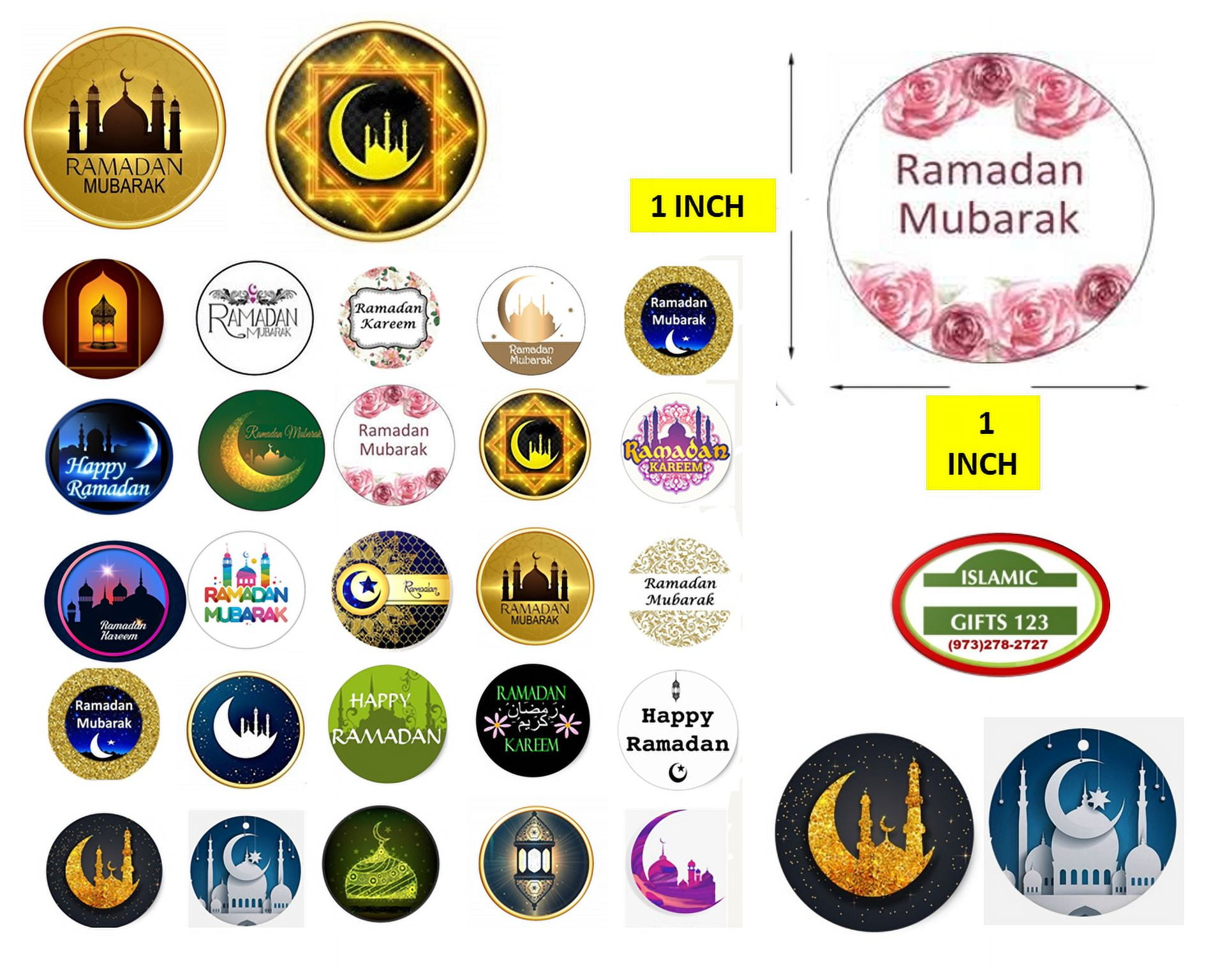 Happy Ramadan Sticker 200 Ramadan Mubarak Ramadan Kareem stickers ...