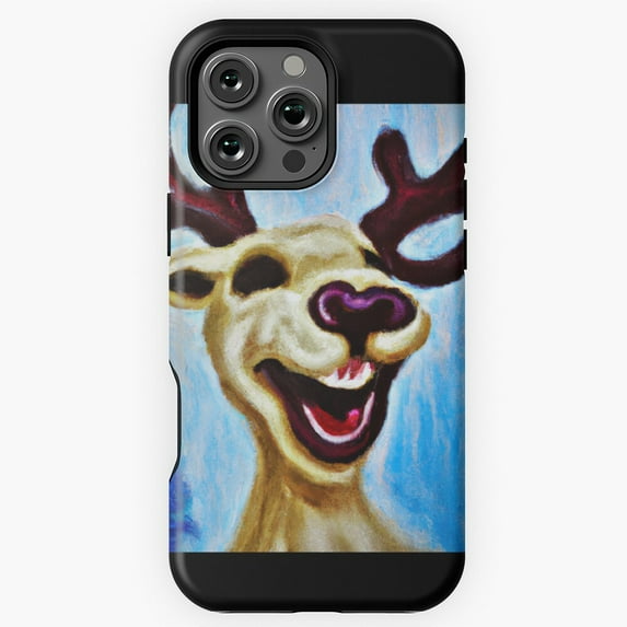 Happy Reindeer Ghost Funny Cute Phone Case for iPhone 17 16 15 14 13 12 ...