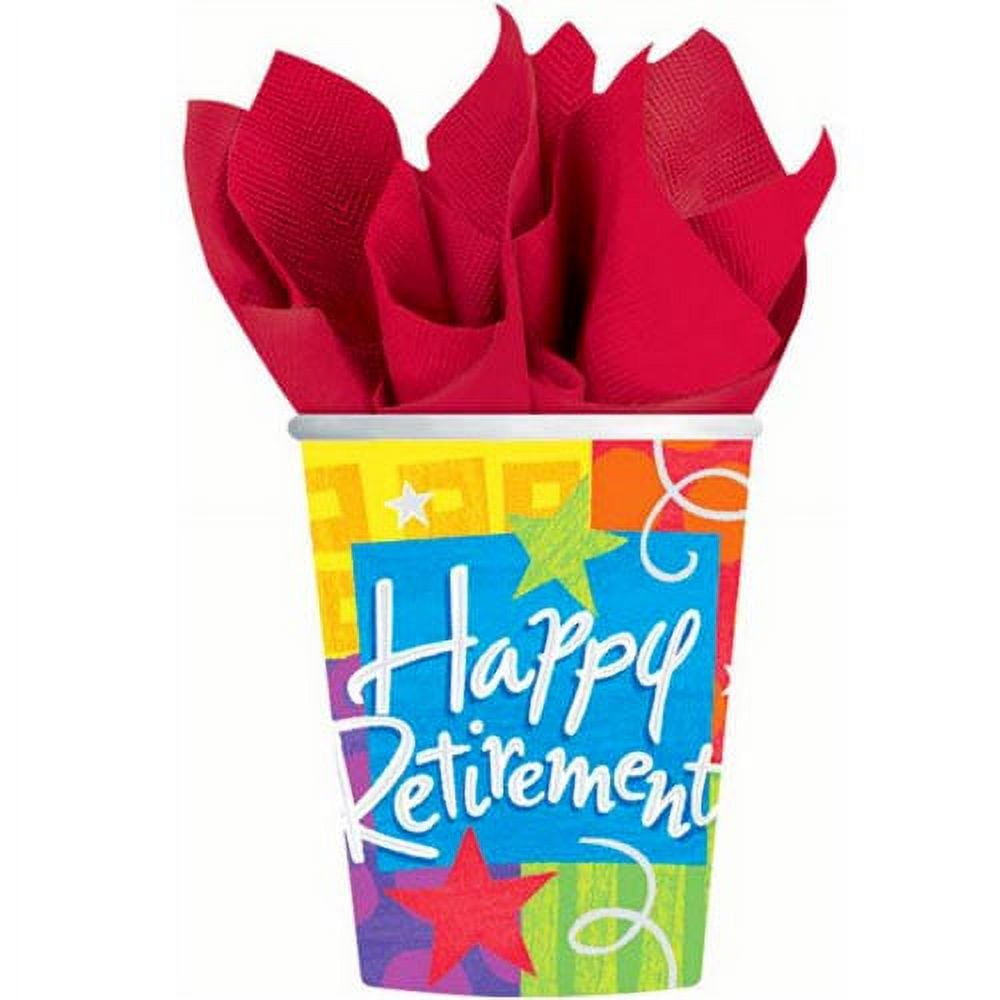 Happy Retirement 9oz Paper Cups (8ct) - Walmart.com