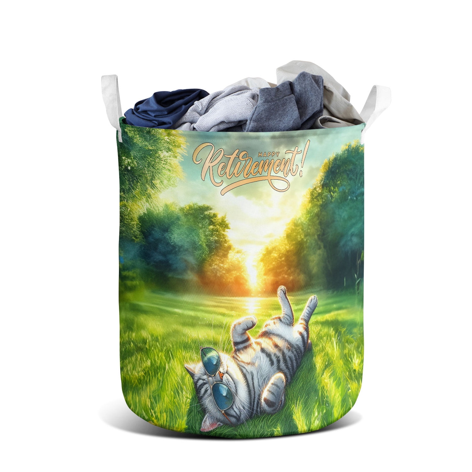 Happy Retirement with American Shorthair Enjoy Life Rest Time Foldable ...