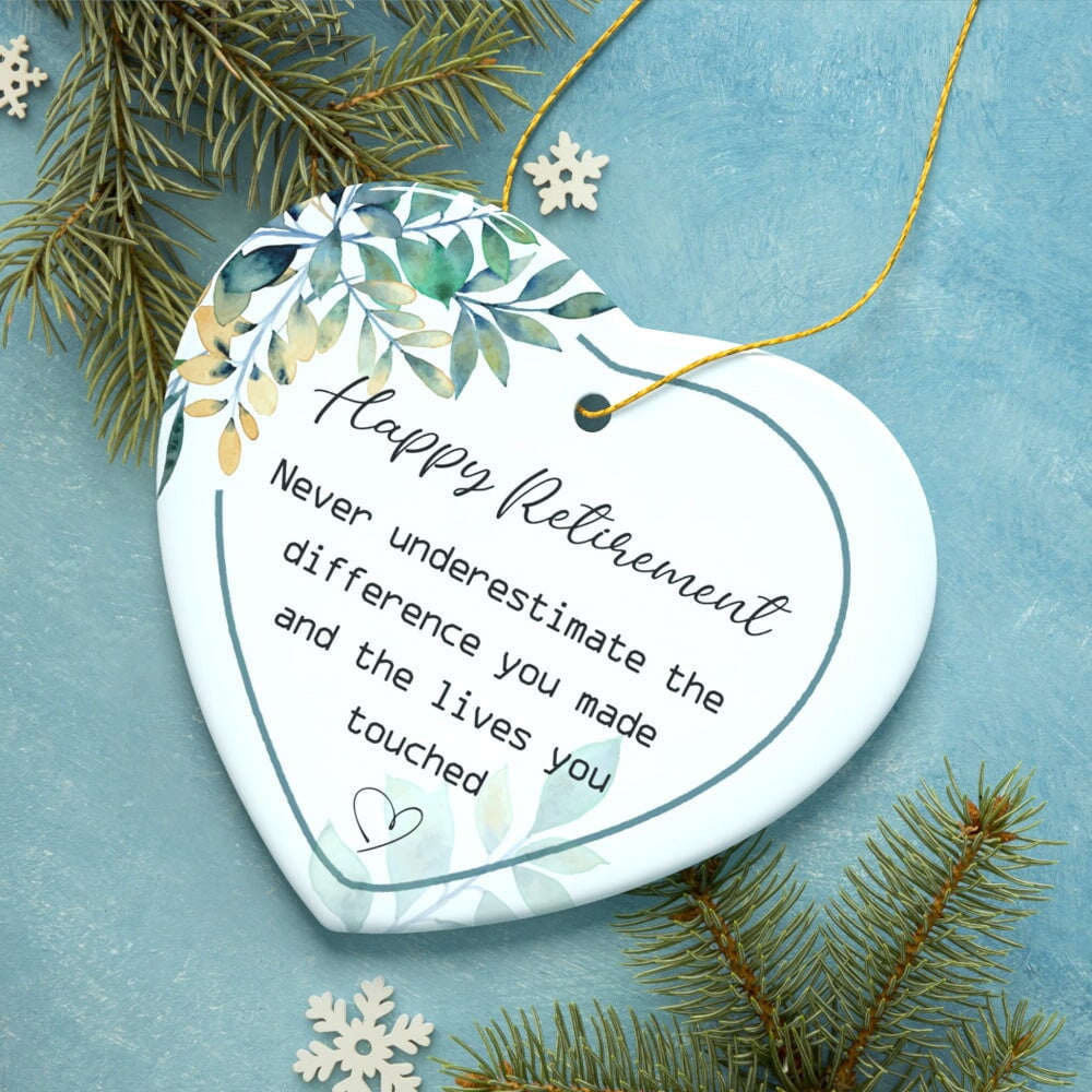 Happy Retirement Appreciation Ornament Gift, Sentimental Quote Keepsake ...