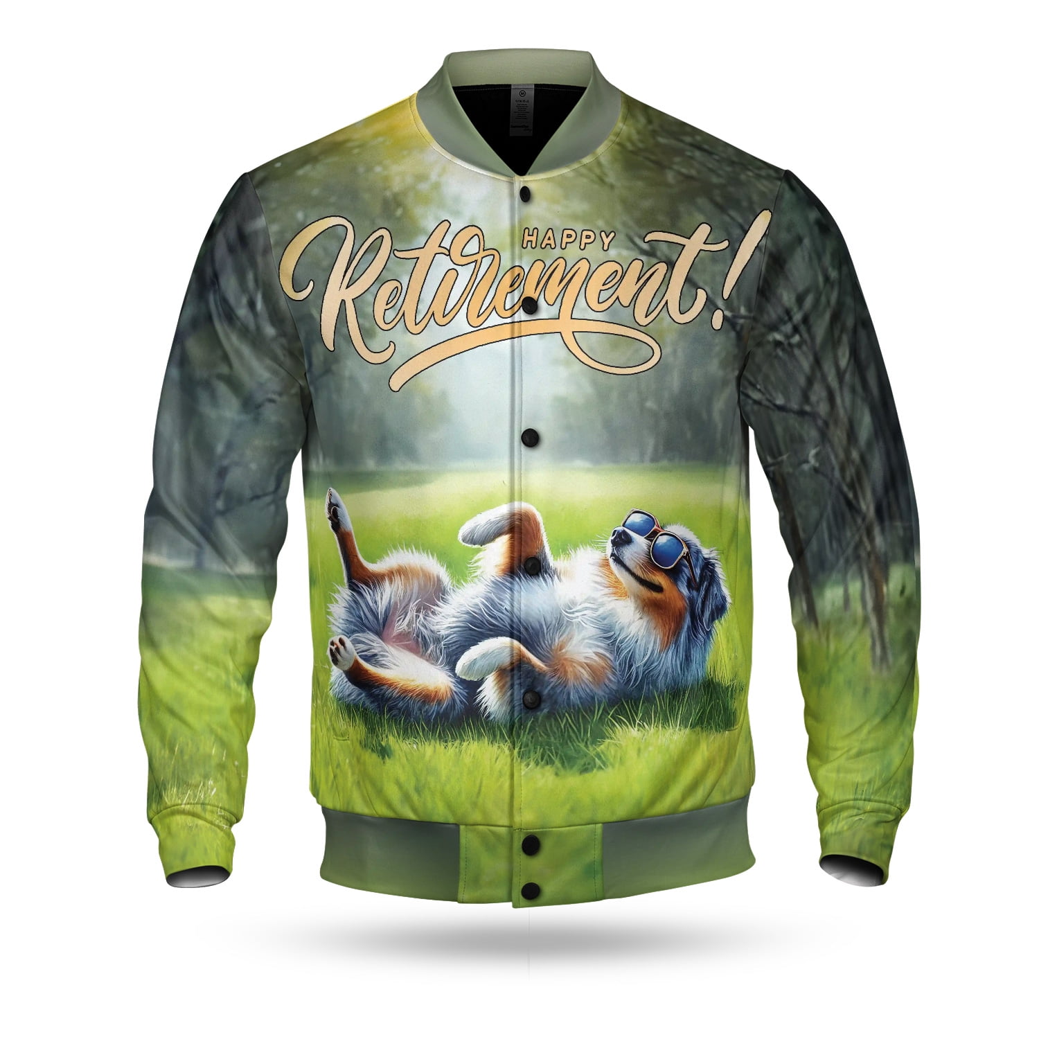 Happy Retirement with Australian Shepherd Enjoy Life Rest Time All Over ...