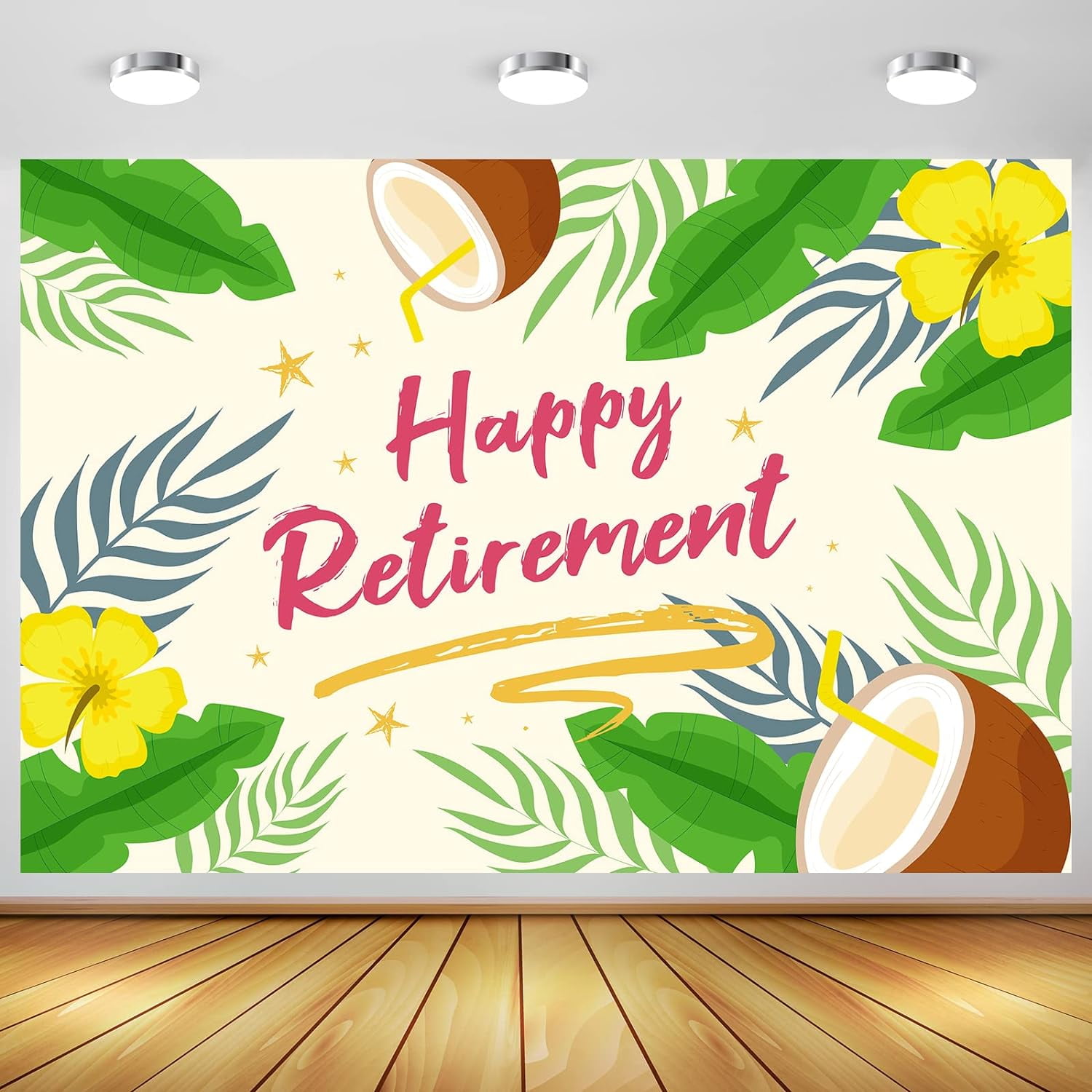 Happy Retirement Backdrop Banner - Farewell Party Theme Photography ...