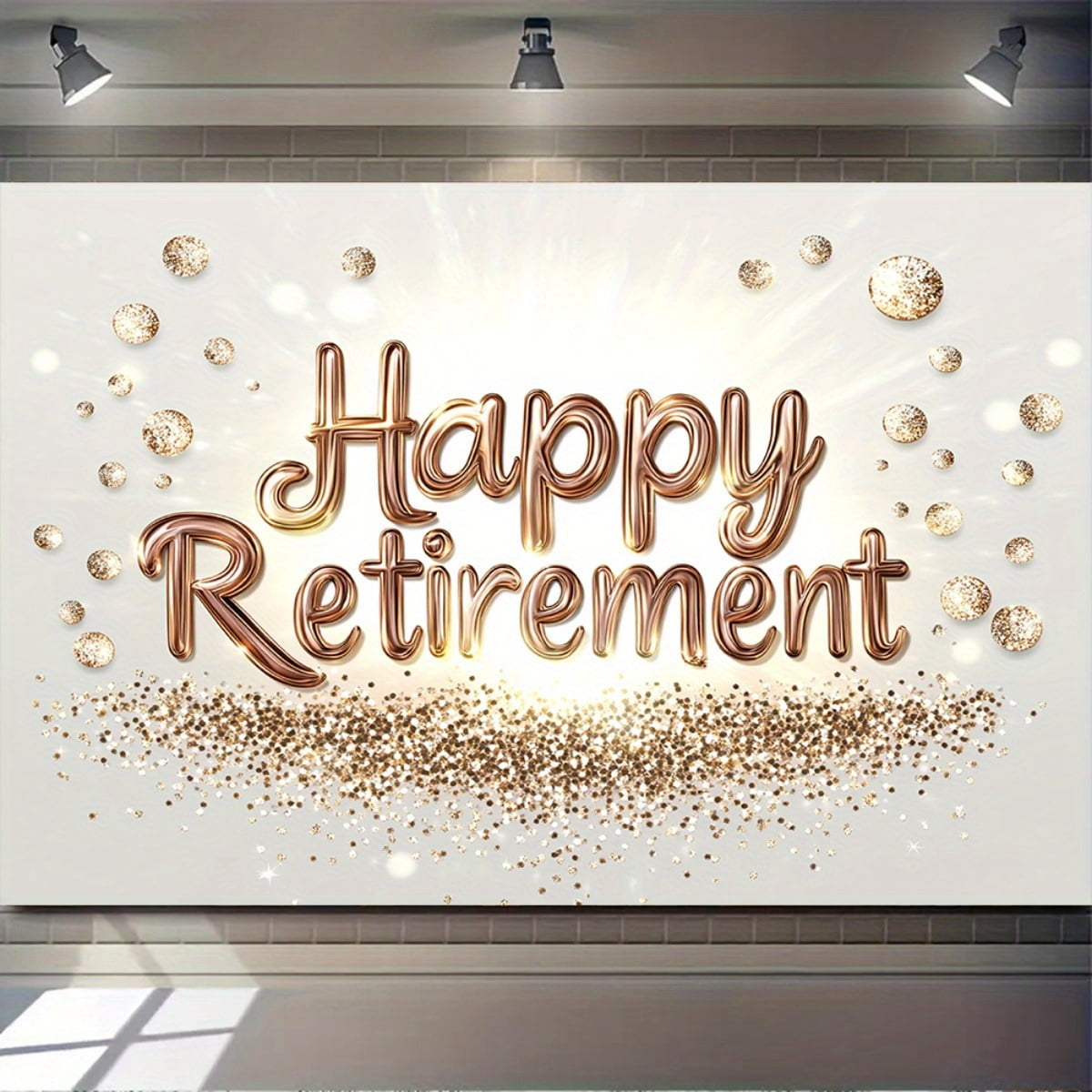 Happy Retirement Backdrop Banner Party Banner Backdrop Props Wall ...