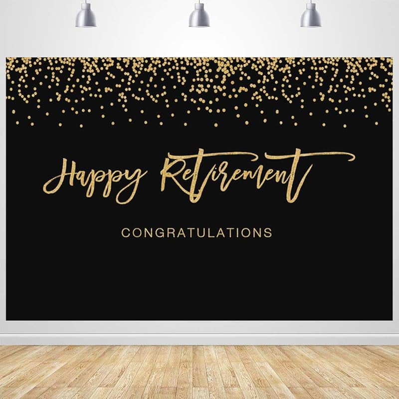 Happy Retirement Backdrop for Party Decorations Photography Pictures ...