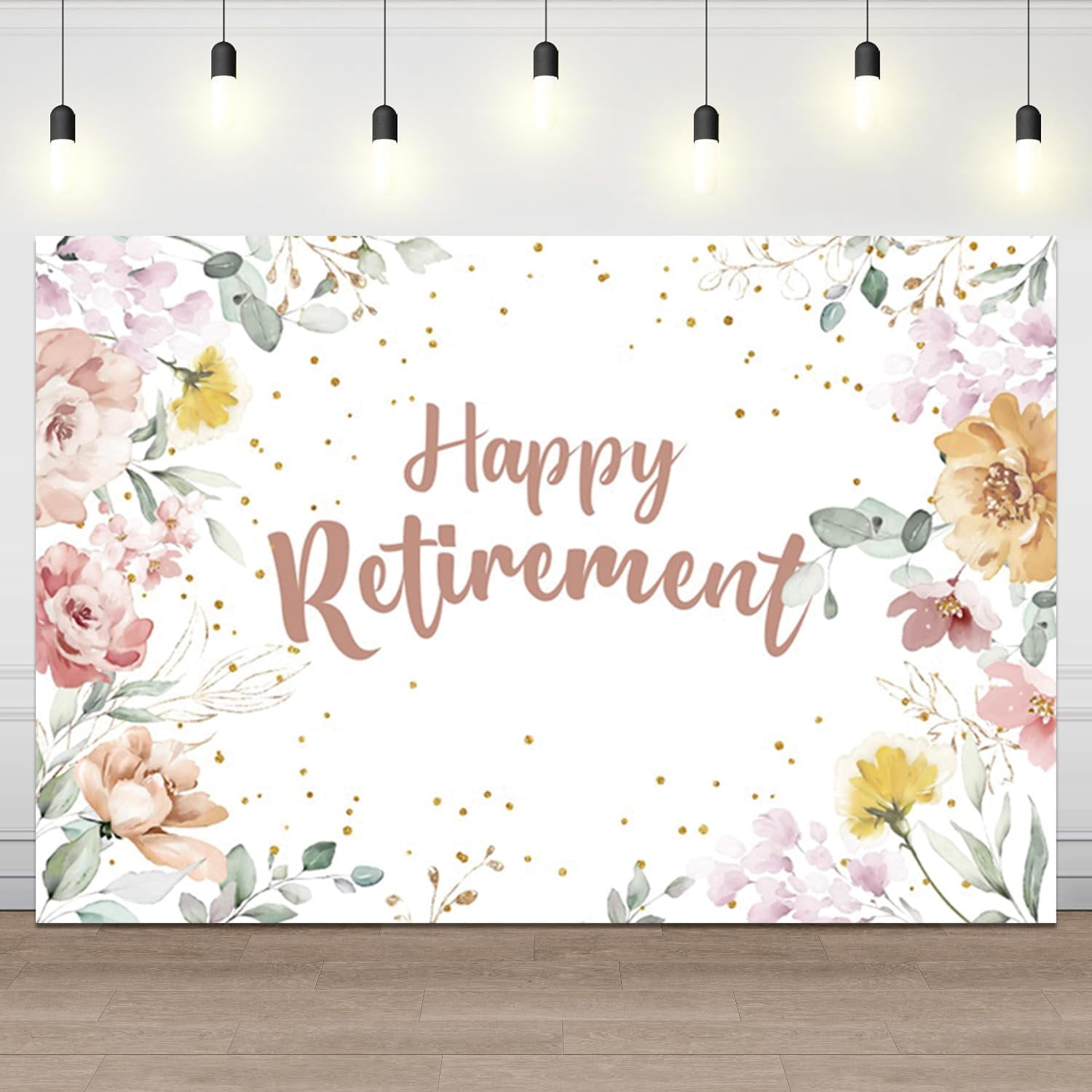 Happy Retirement Backdrop Pink Women Retirement Photography Background ...